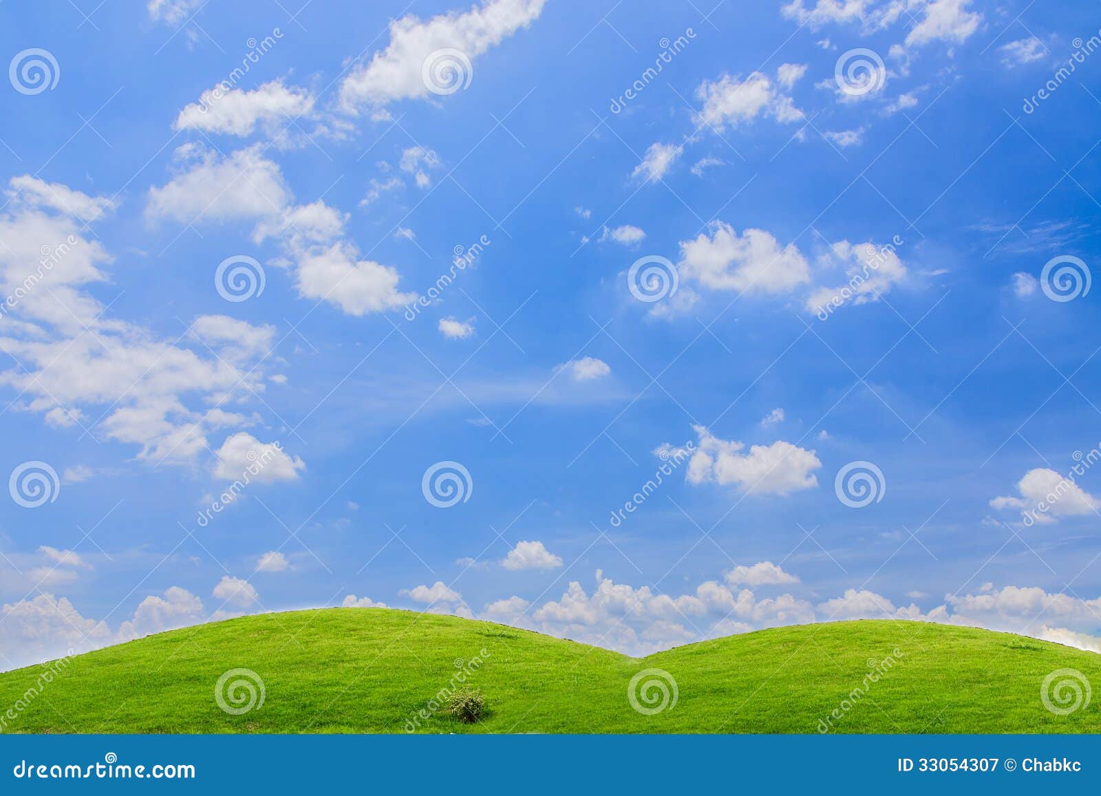 Green Grass with the Bright Sky. Stock Image - Image of fields ...