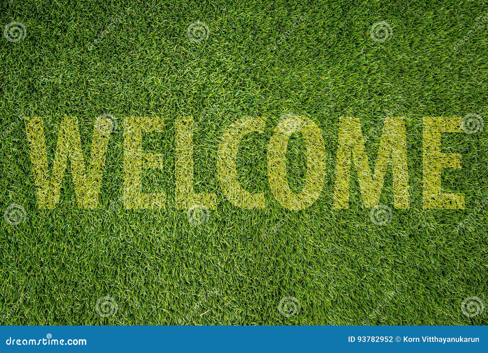 Welcome green grass carpet stock photo. Image of english - 93782952