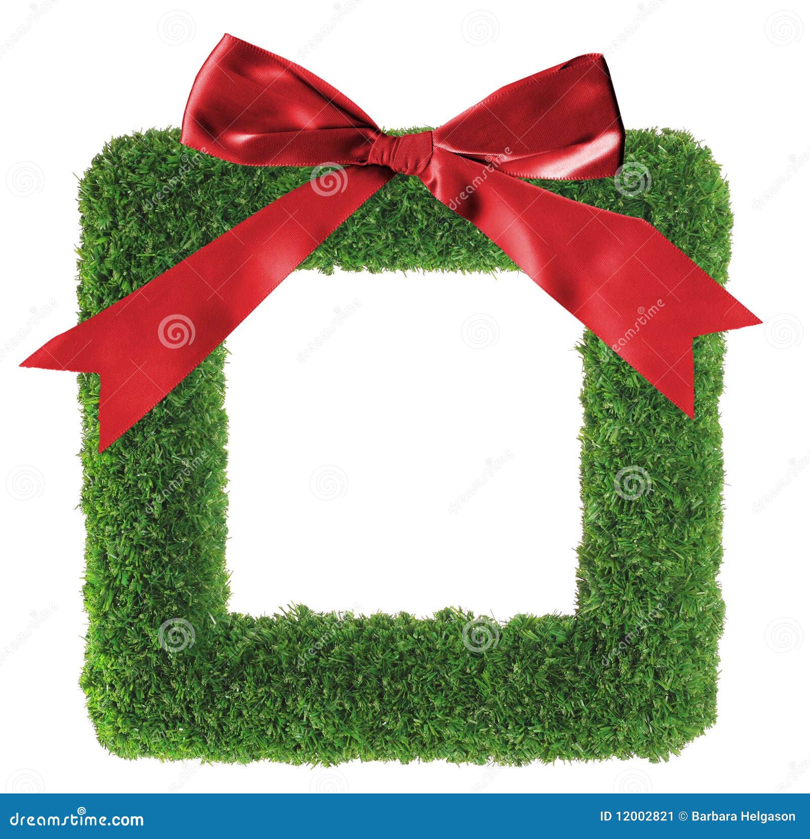 Green Grass Christmas Wreath Stock Image - Image of christmas, object ...