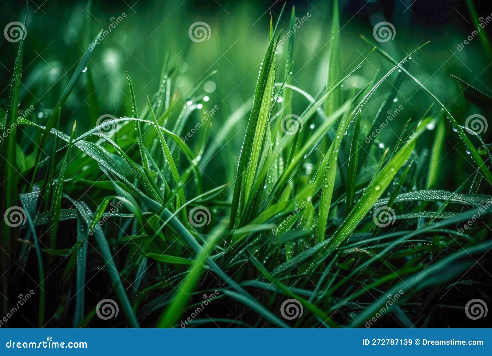 Green Grass Close-up Super Macro Shooting Stock Illustration ...