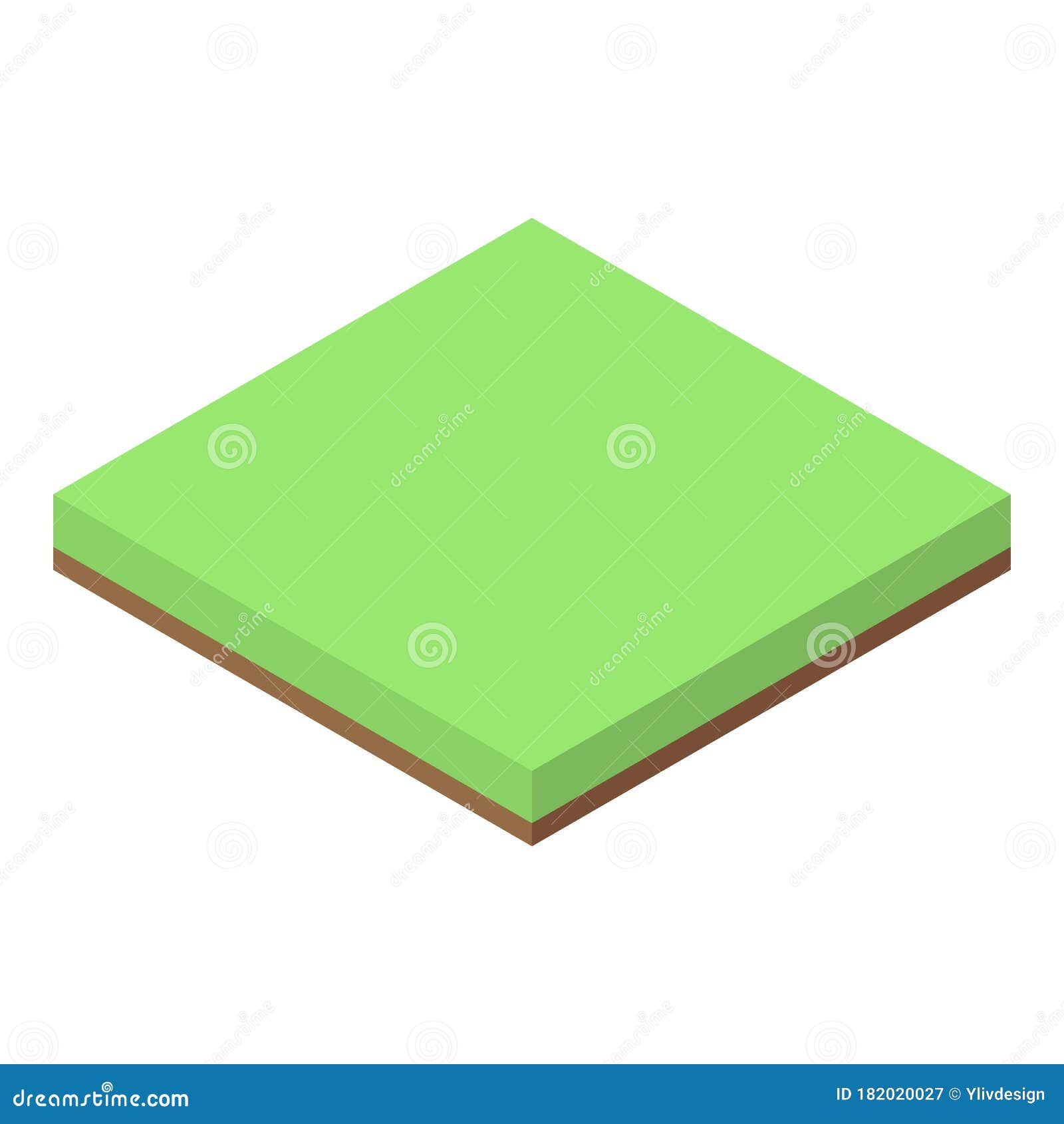 Green Grass Decorative Icon Isometric Style Stock Vector Illustration Of Beautiful Herb