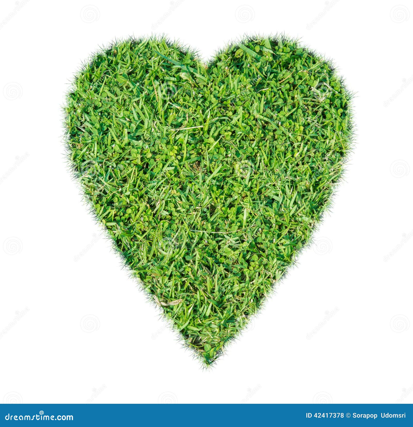 Green Grass Ecological Heart Icon Stock Photo - Image of concept ...