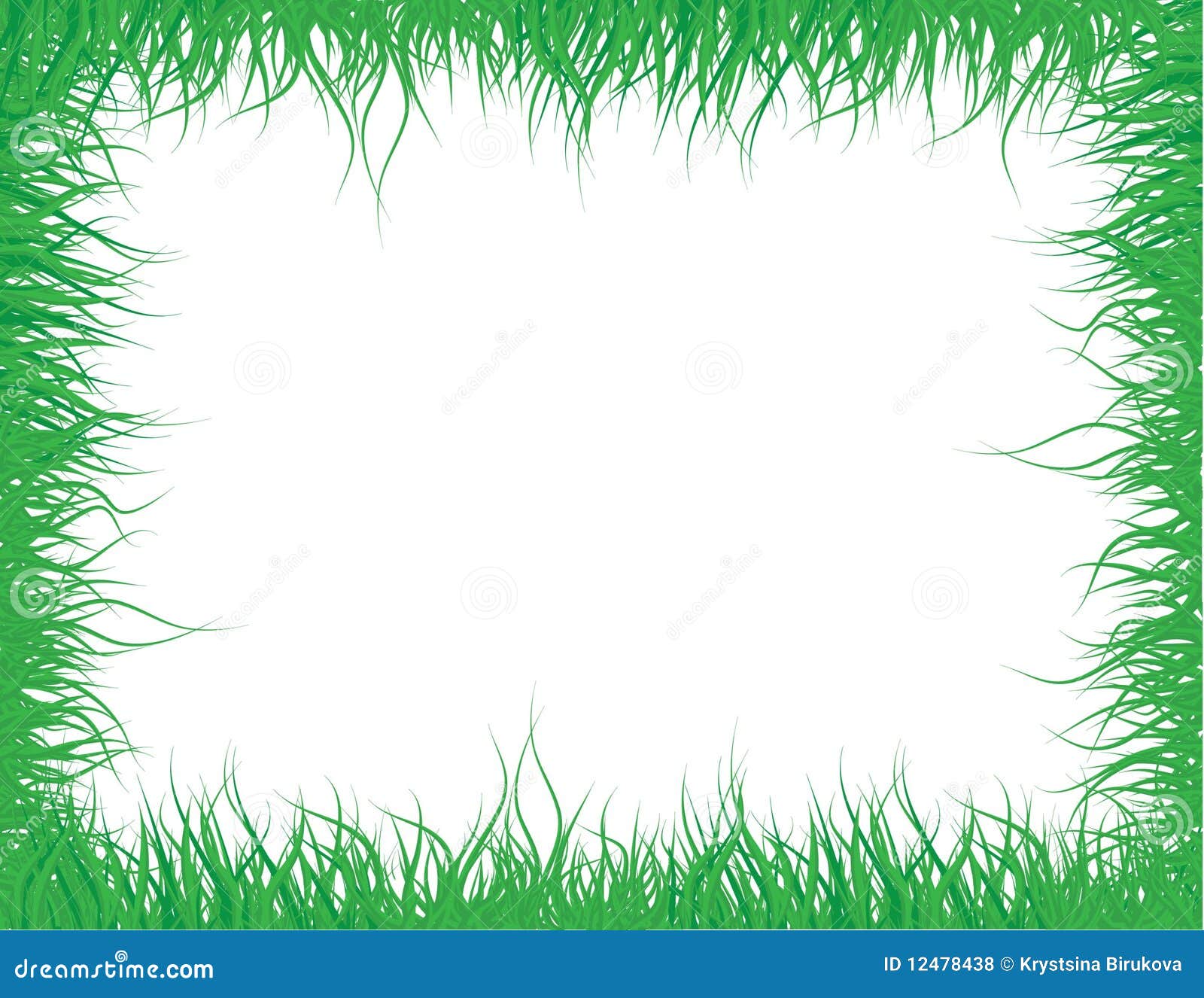 Green grass frame stock illustration. Illustration of meadow - 12478438