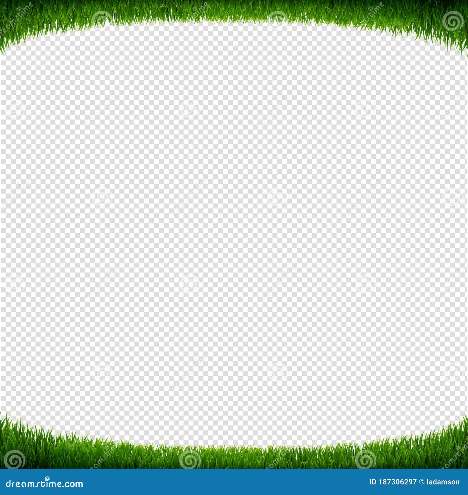 Green Grass Frame Transparent Background Stock Vector - Illustration of ...