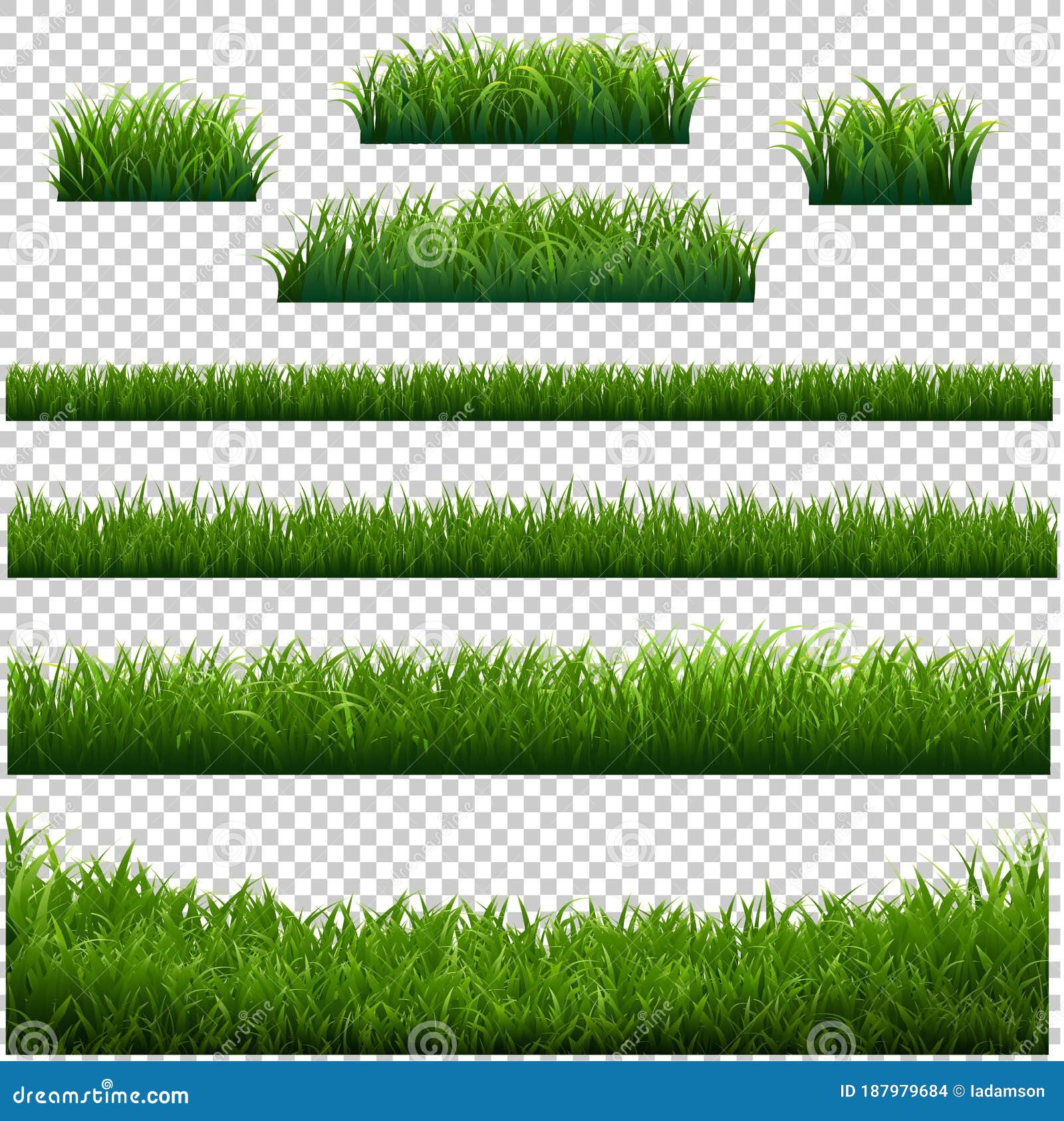 Green Grass Frame with Transparent Background Stock Vector ...