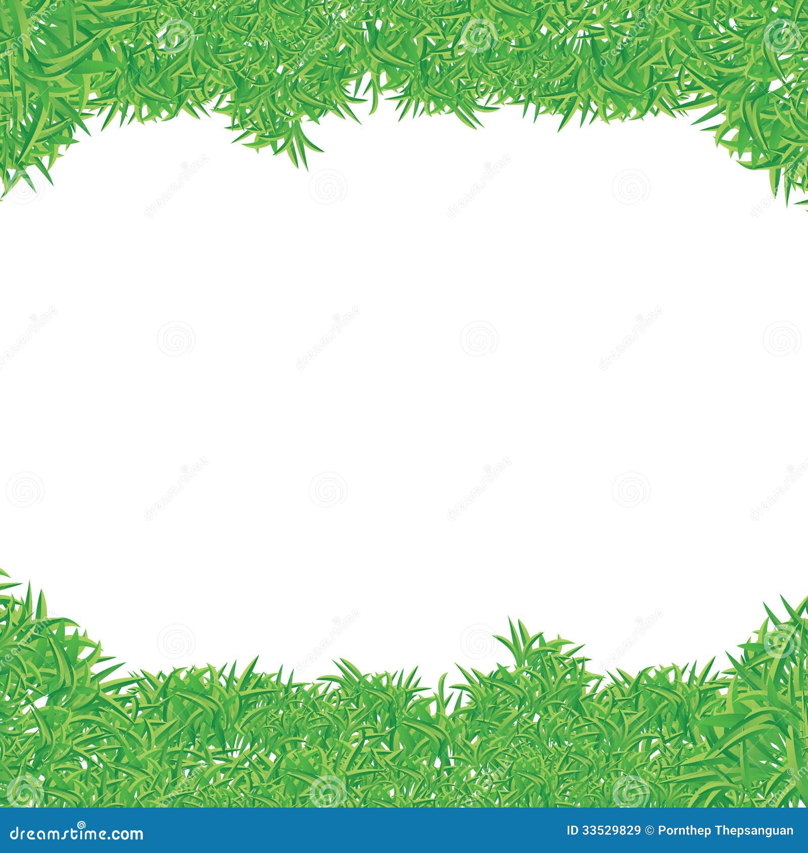 Green grass frame stock vector. Illustration of high - 33529829