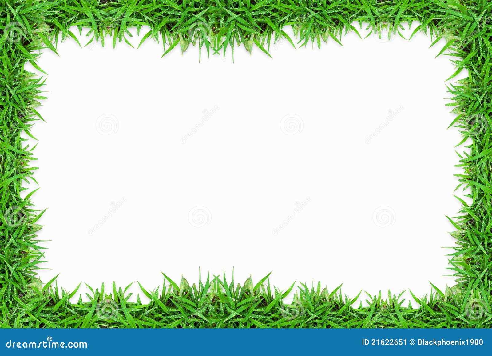 Green grass frame on white stock illustration. Illustration of ...