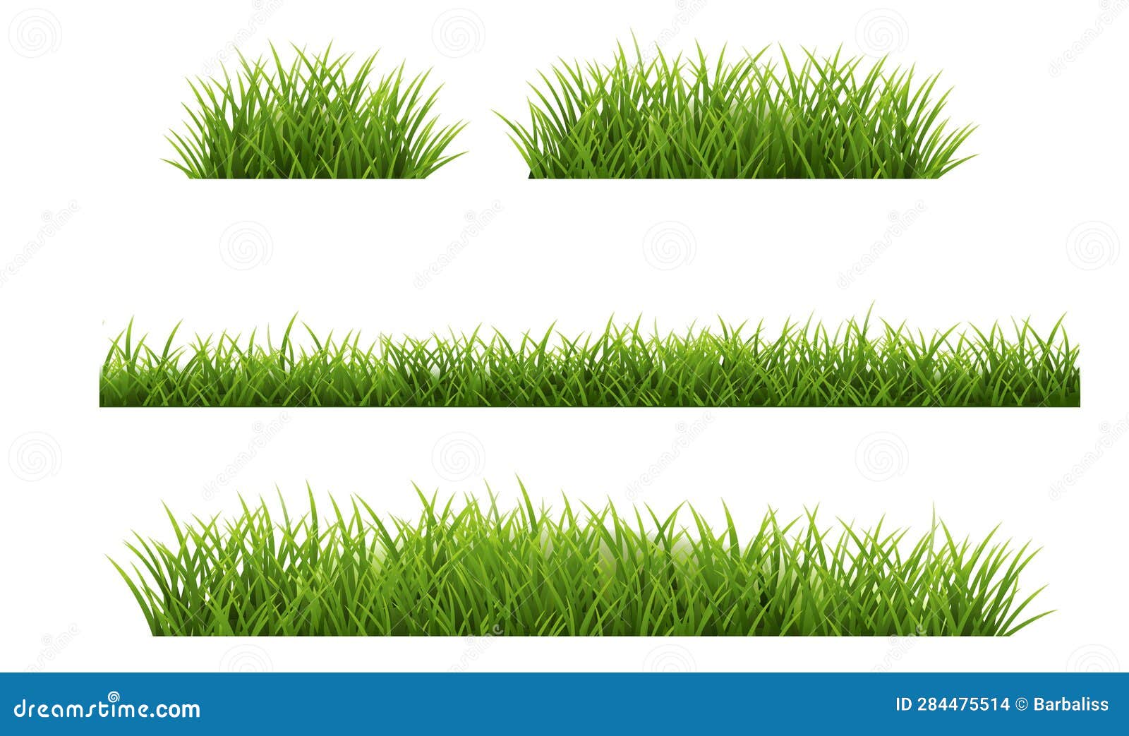 Green Grass Frame with White Background Stock Vector - Illustration of ...