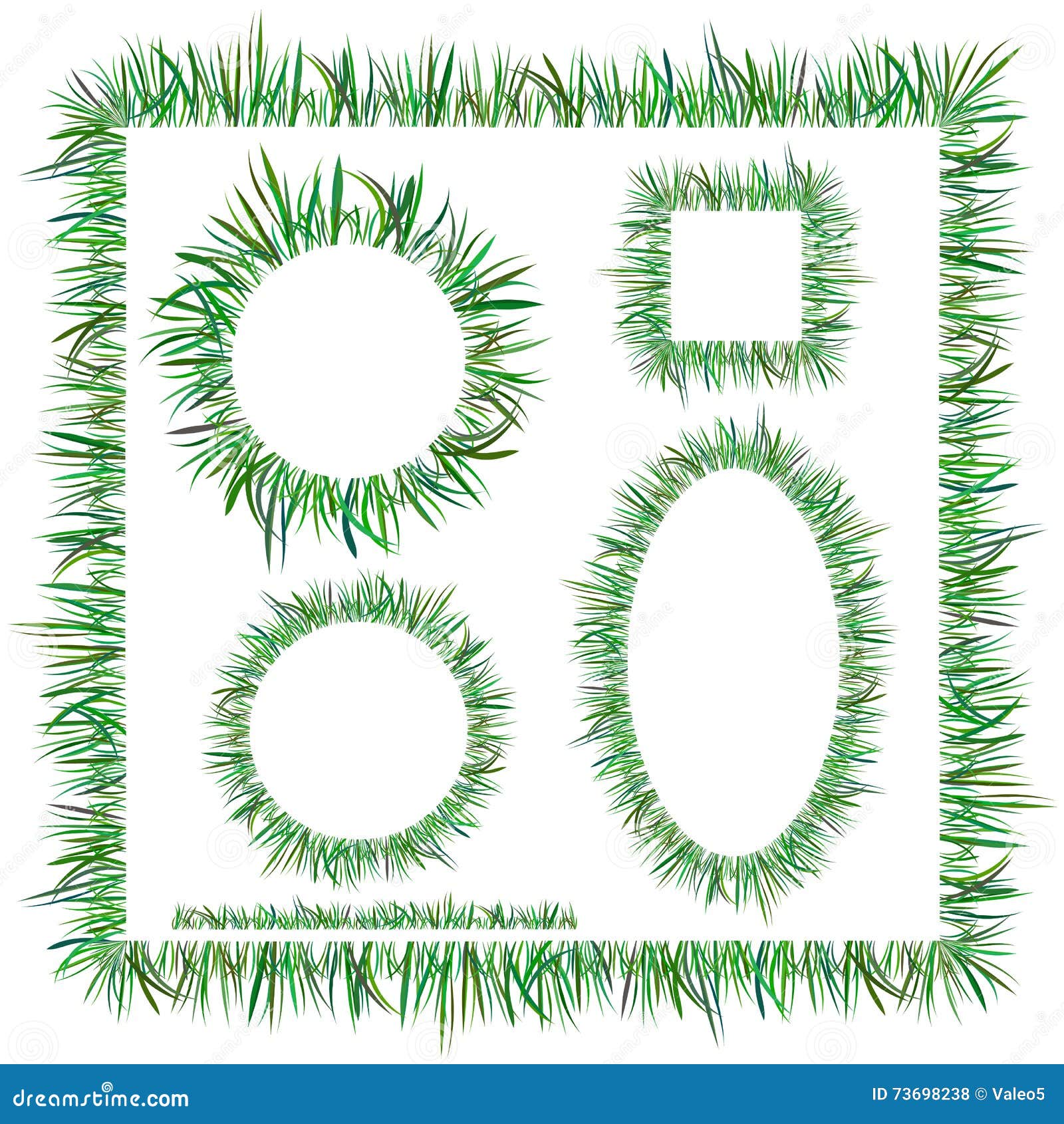 Green Grass Frames stock vector. Illustration of greenery - 73698238