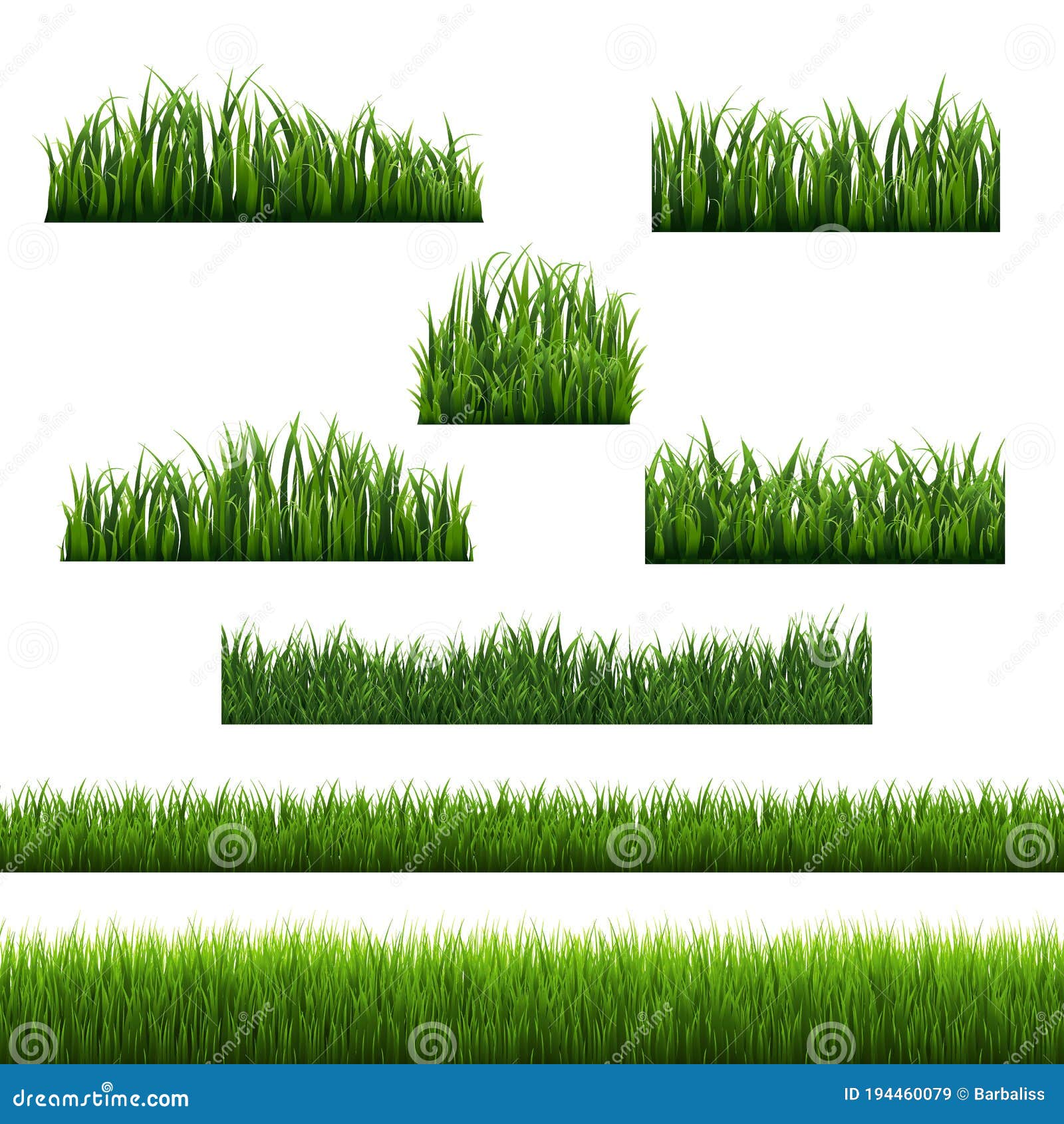 Green Grass Frames White Background Stock Vector - Illustration of ...