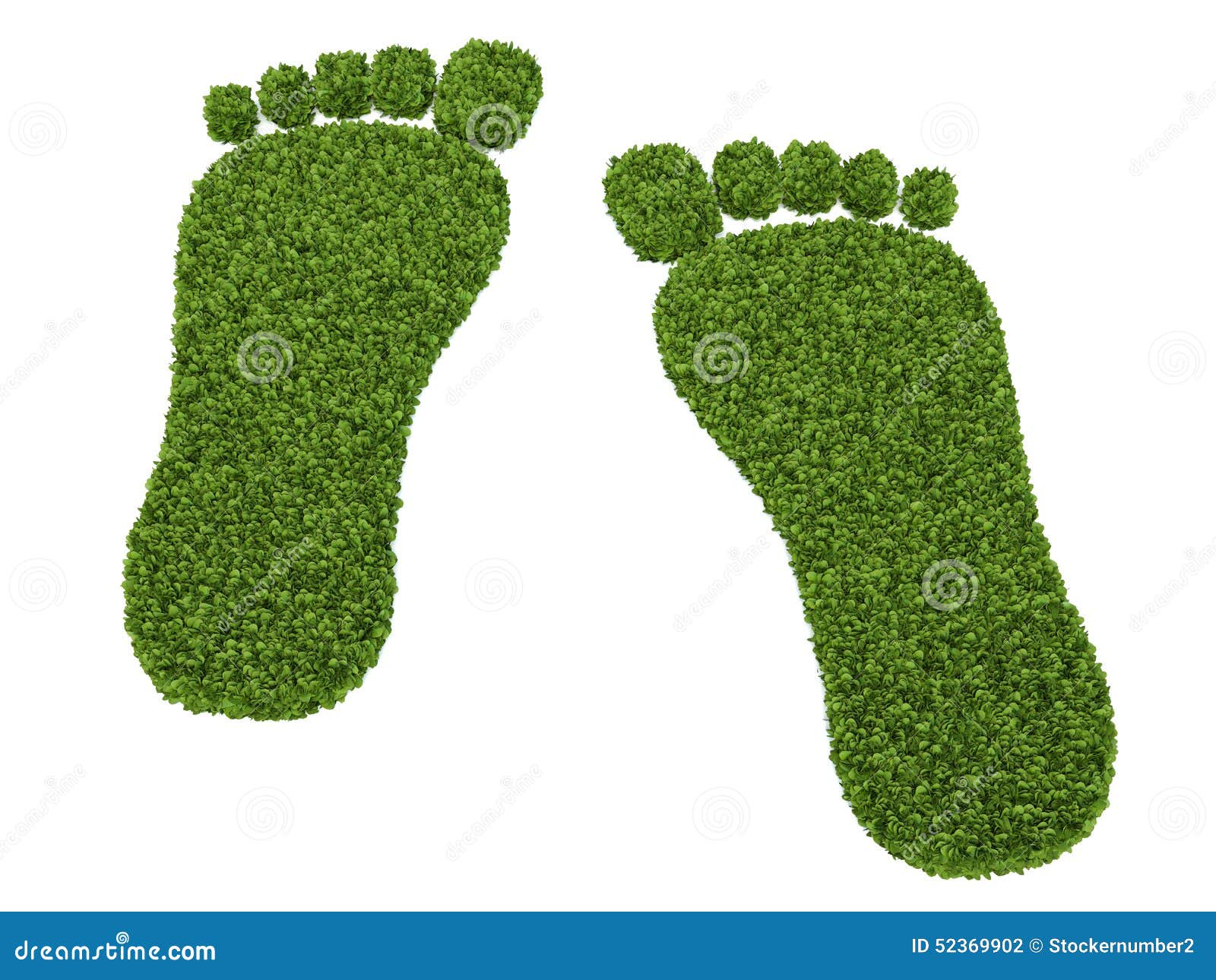 Green Grass Growing Footprints Stock Illustration - Illustration of ...