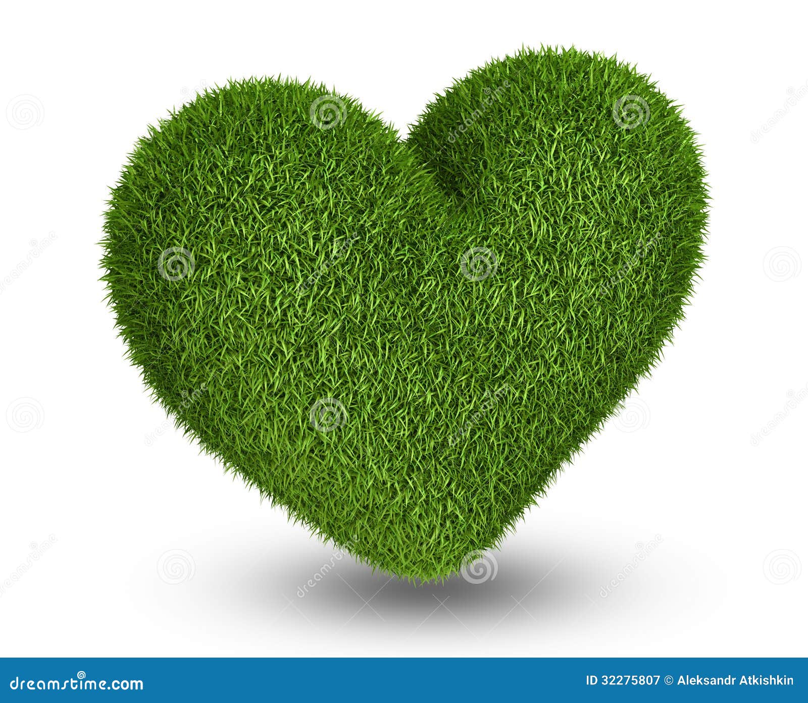 Green grass heart stock illustration. Illustration of freshness - 32275807