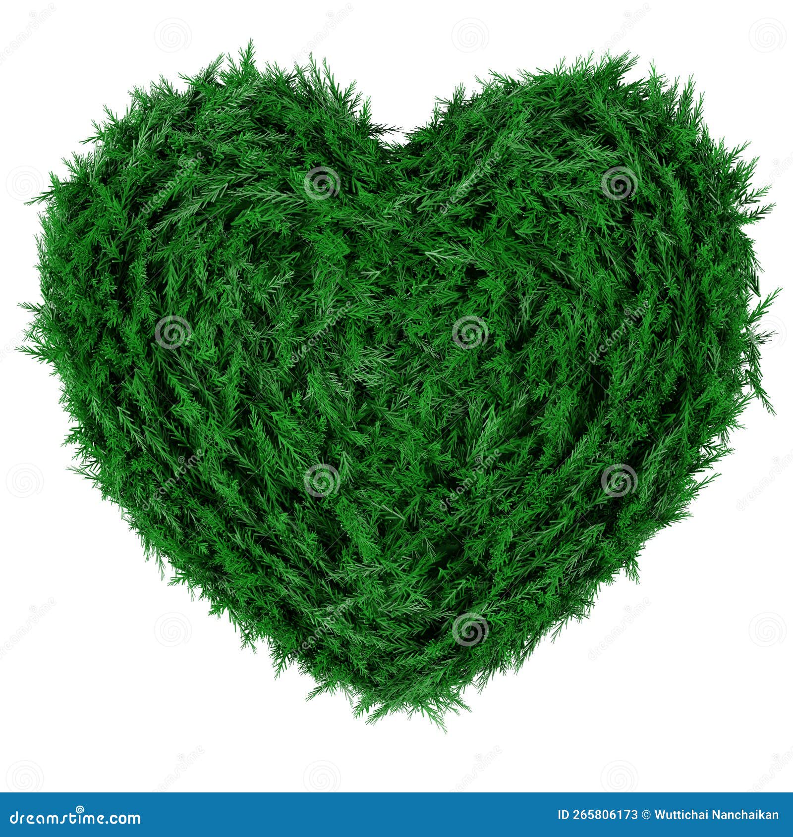 Green Grass with Heart Shape Stock Illustration - Illustration of shape ...