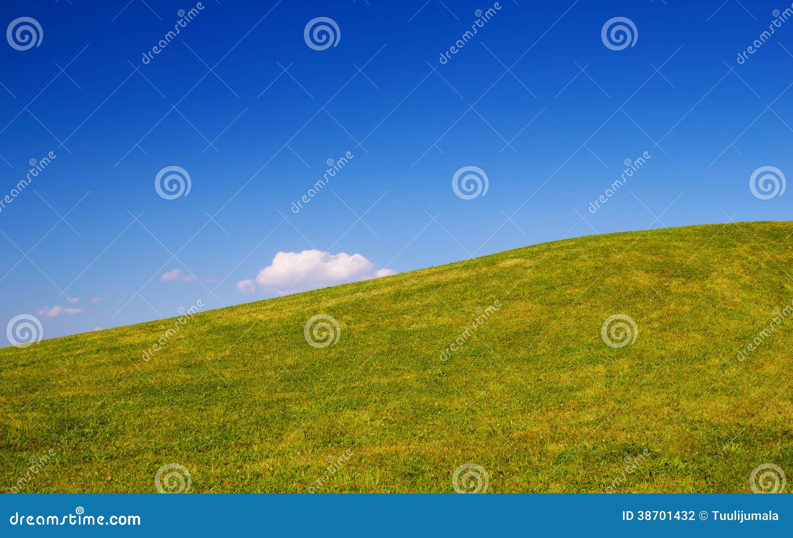 Green Grass Hill Background. Stock Photo - Image of landscape, blue ...