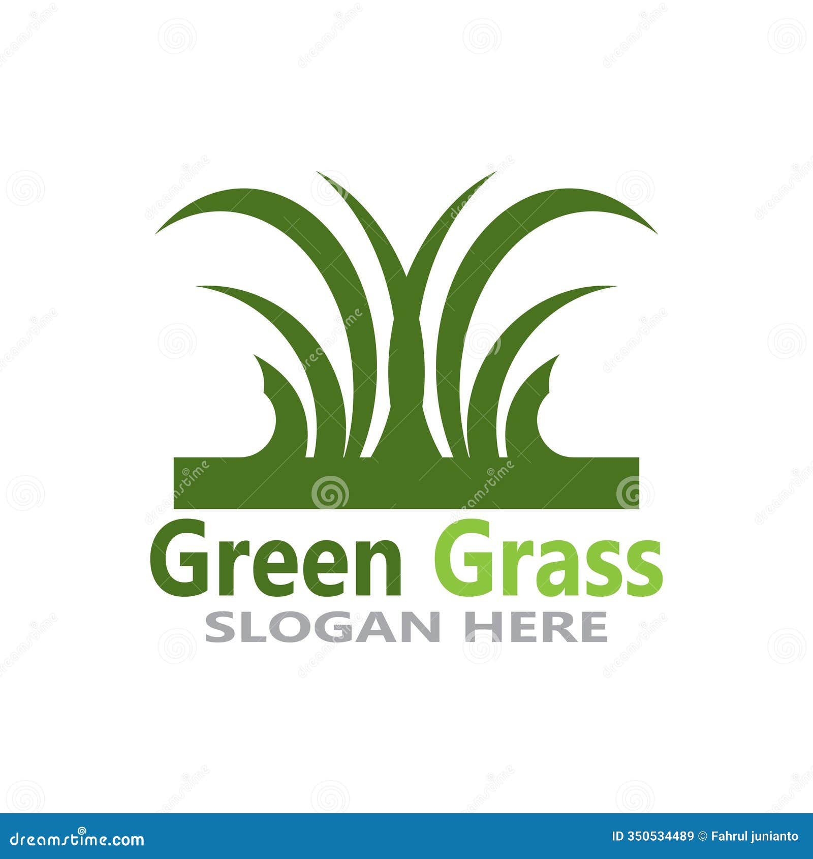 Green Grass Icon and Symbol Template Stock Illustration - Illustration ...