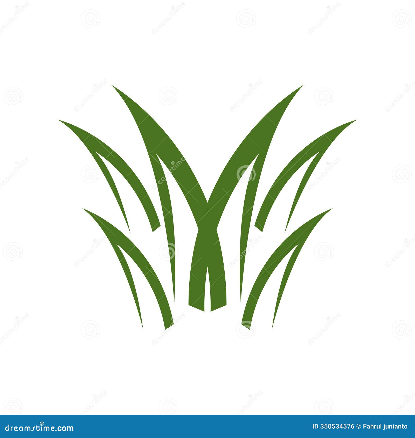 Green Grass Icon and Symbol Template Stock Illustration - Illustration ...