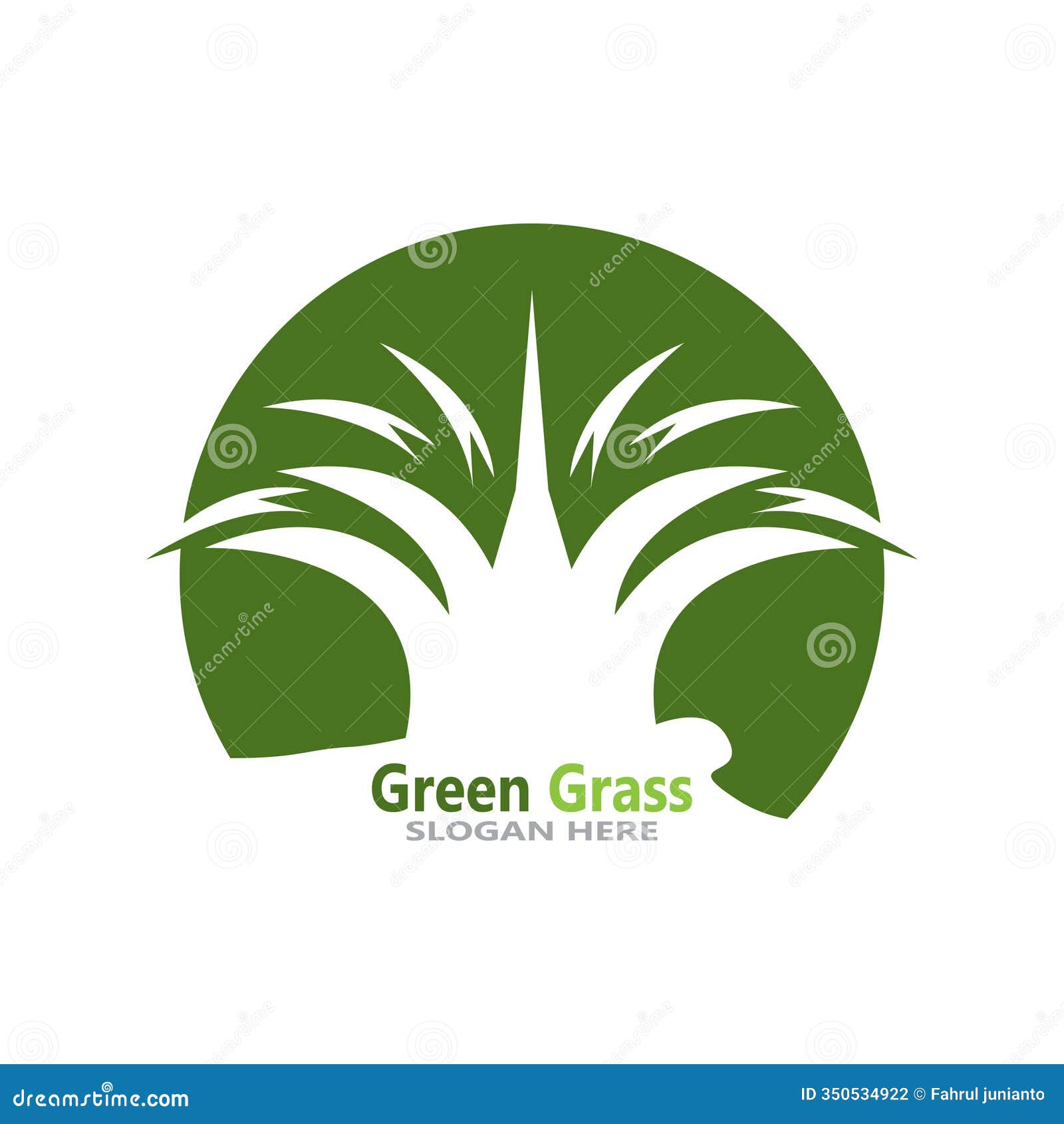 Green Grass Icon and Symbol Template Stock Illustration - Illustration ...