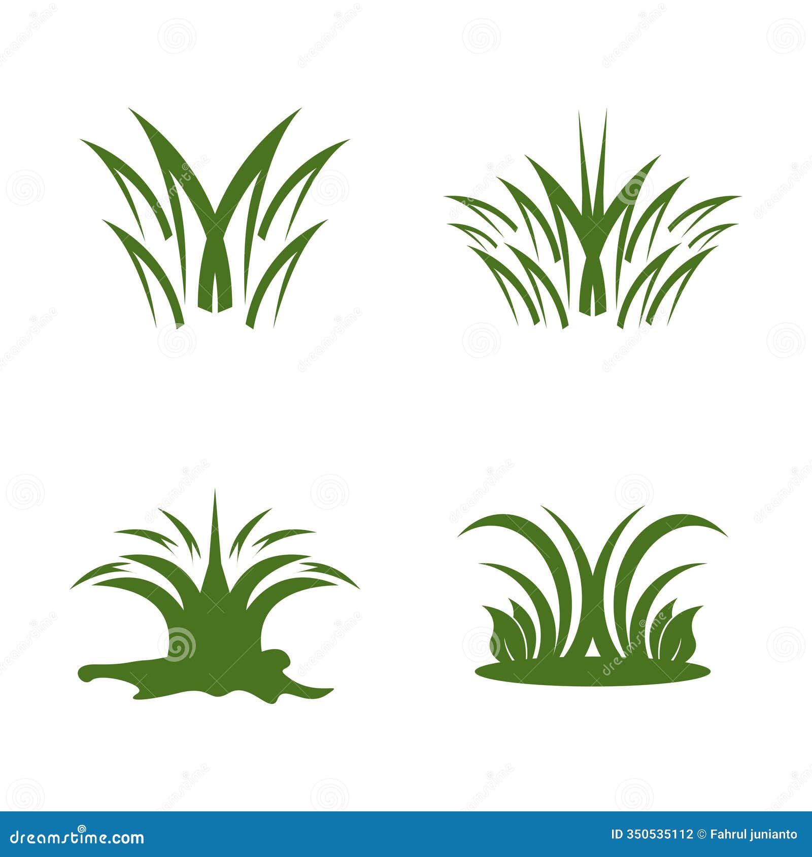 Green Grass Icon and Symbol Template Stock Illustration - Illustration ...