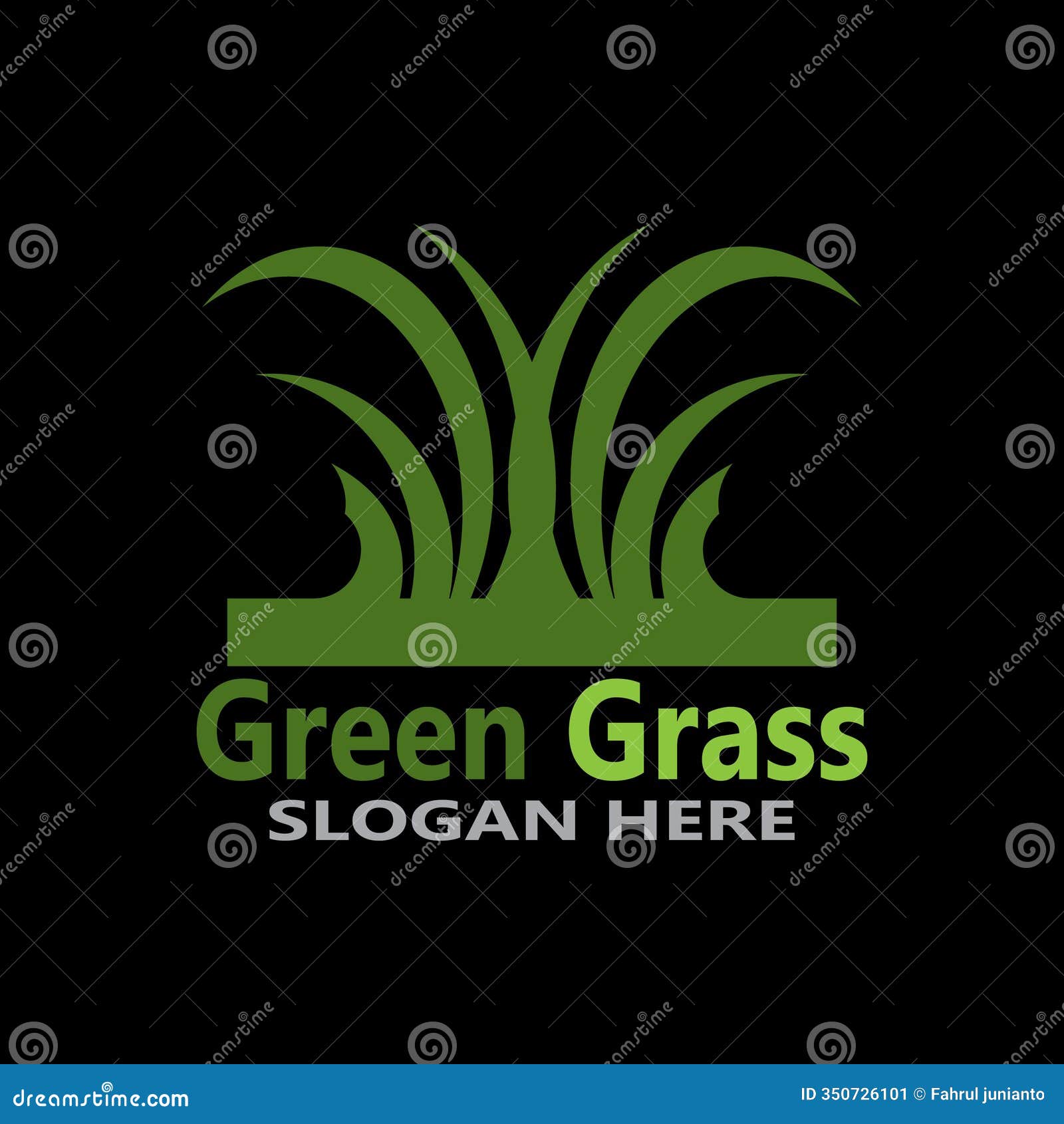 Green Grass Icon and Symbol Template Stock Illustration - Illustration ...