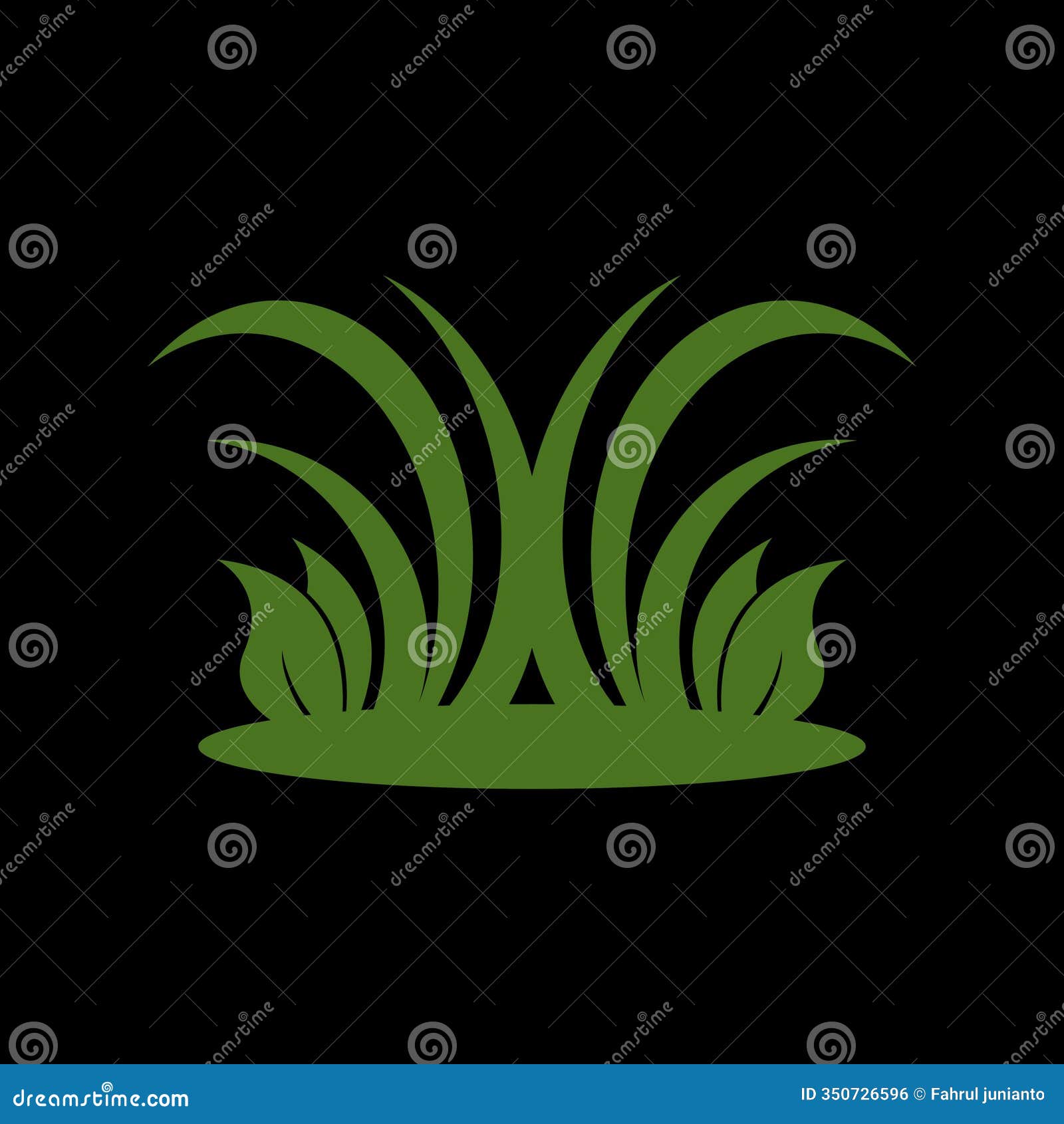 Green Grass Icon and Symbol Template Stock Illustration - Illustration ...