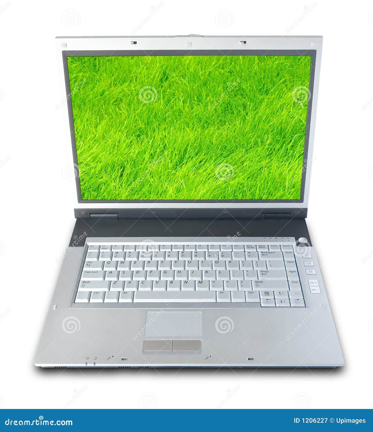 Green Grass Laptop stock image. Image of keyboard, information - 1206227