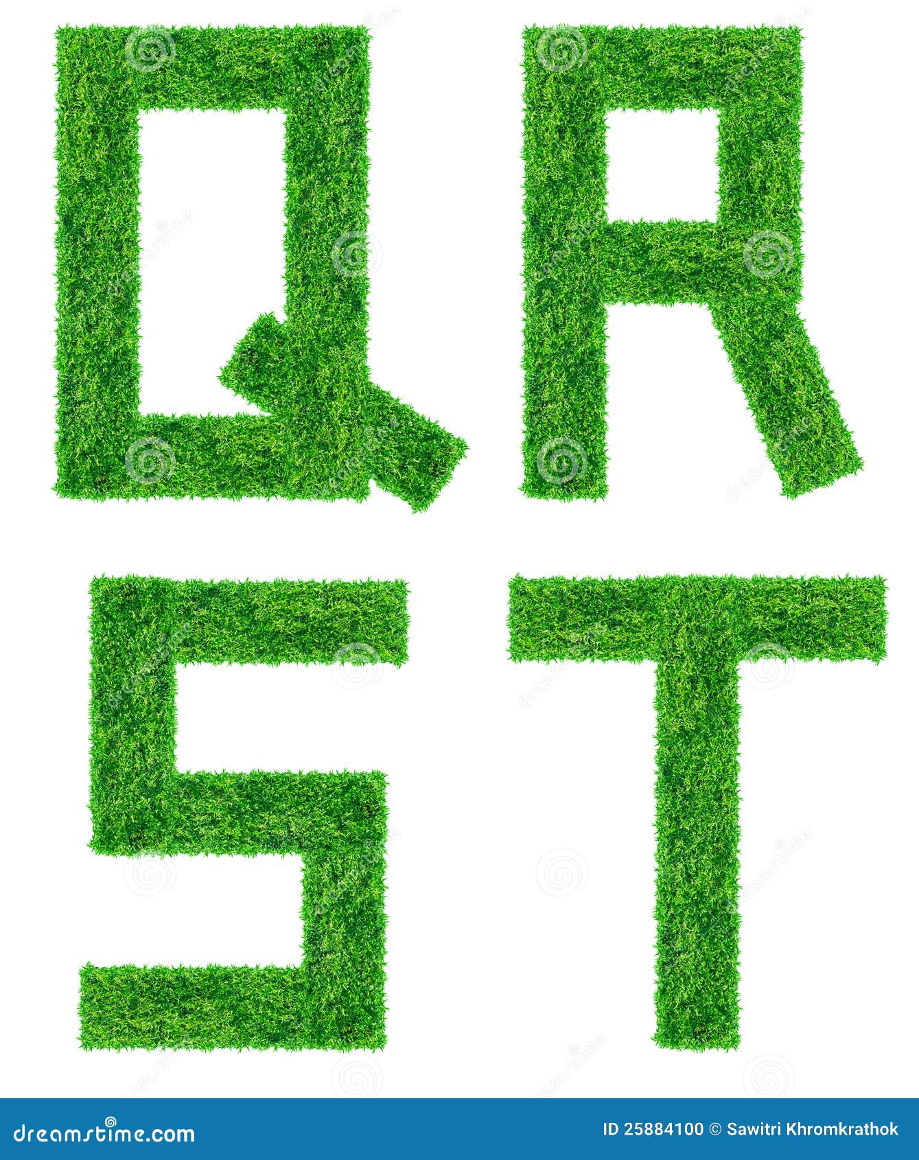 Green Grass Letter Isolated Stock Photo - Image of isolated, draw: 25884100