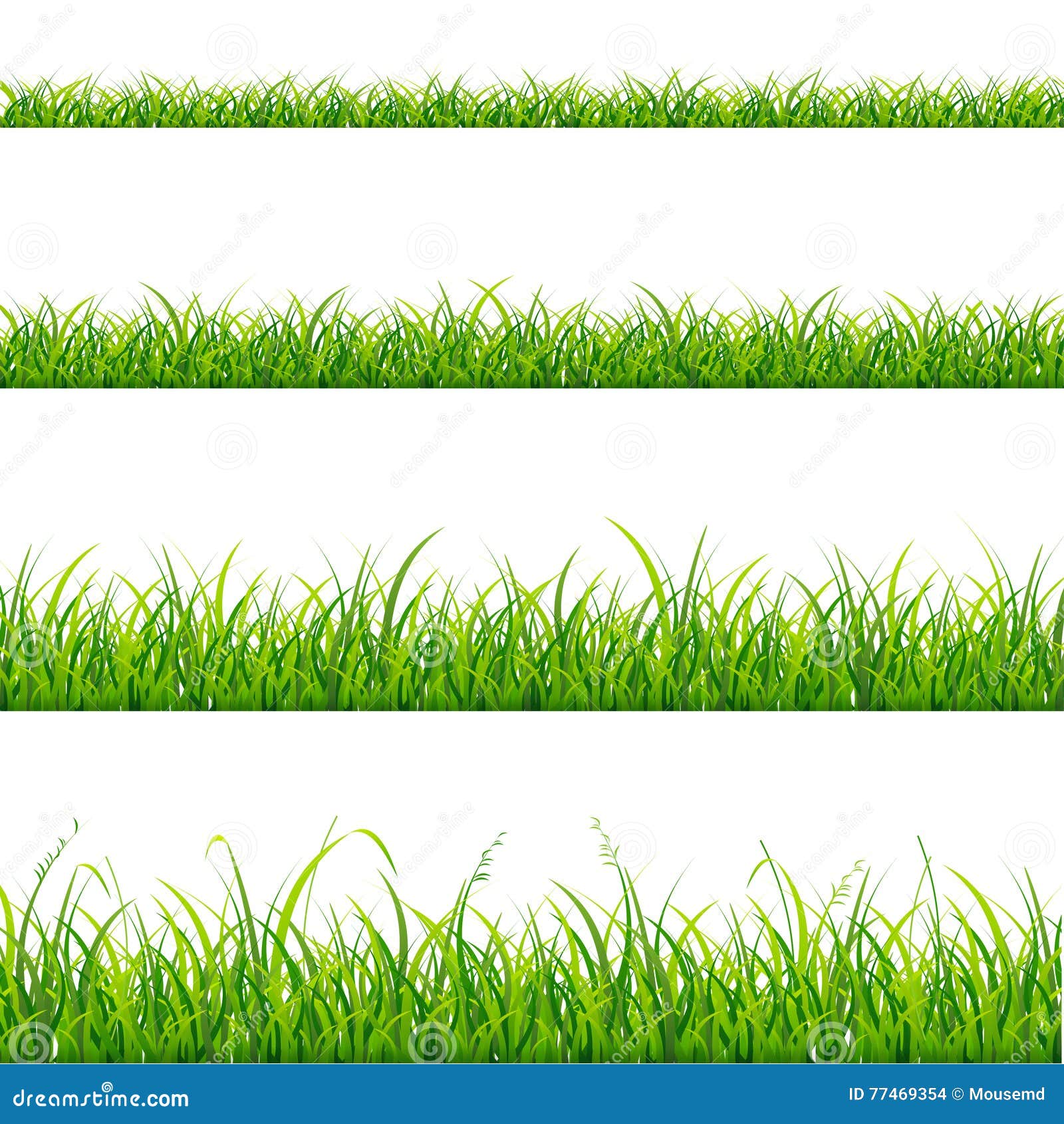 Green Grass Line Set. Vector Stock Vector - Illustration of growth ...