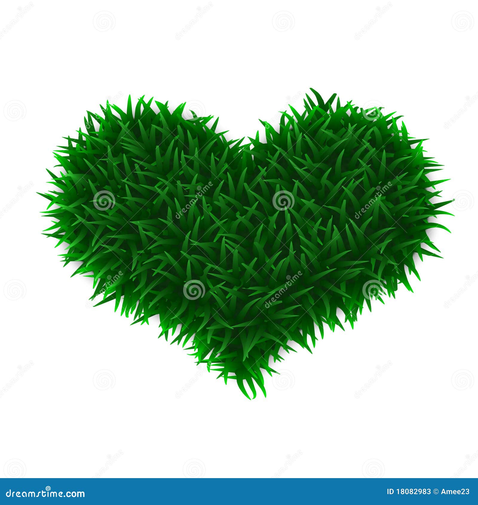 Green grass love heart stock illustration. Illustration of love - 18082983