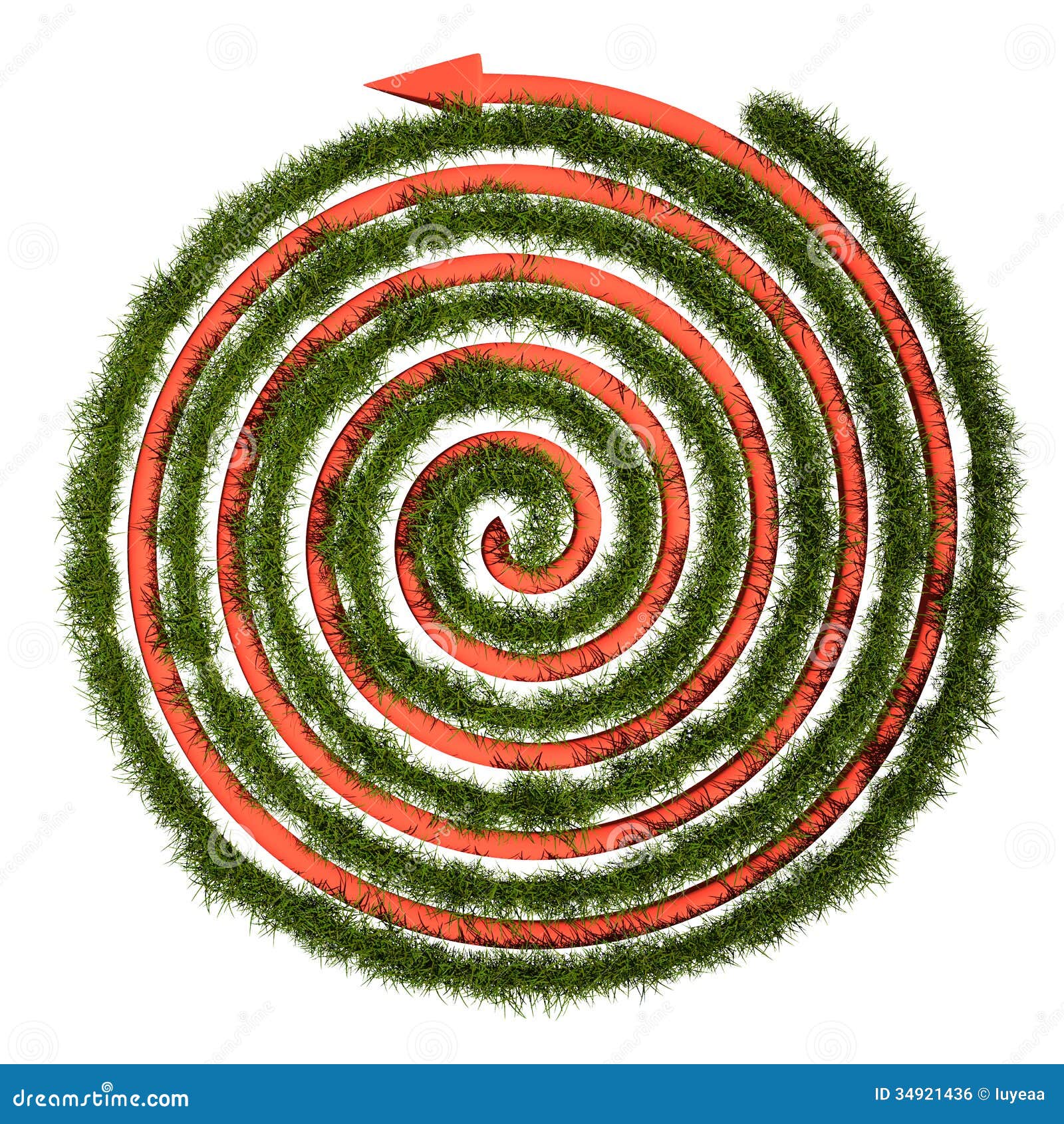 Green grass maze, 3D stock illustration. Illustration of dimensional ...