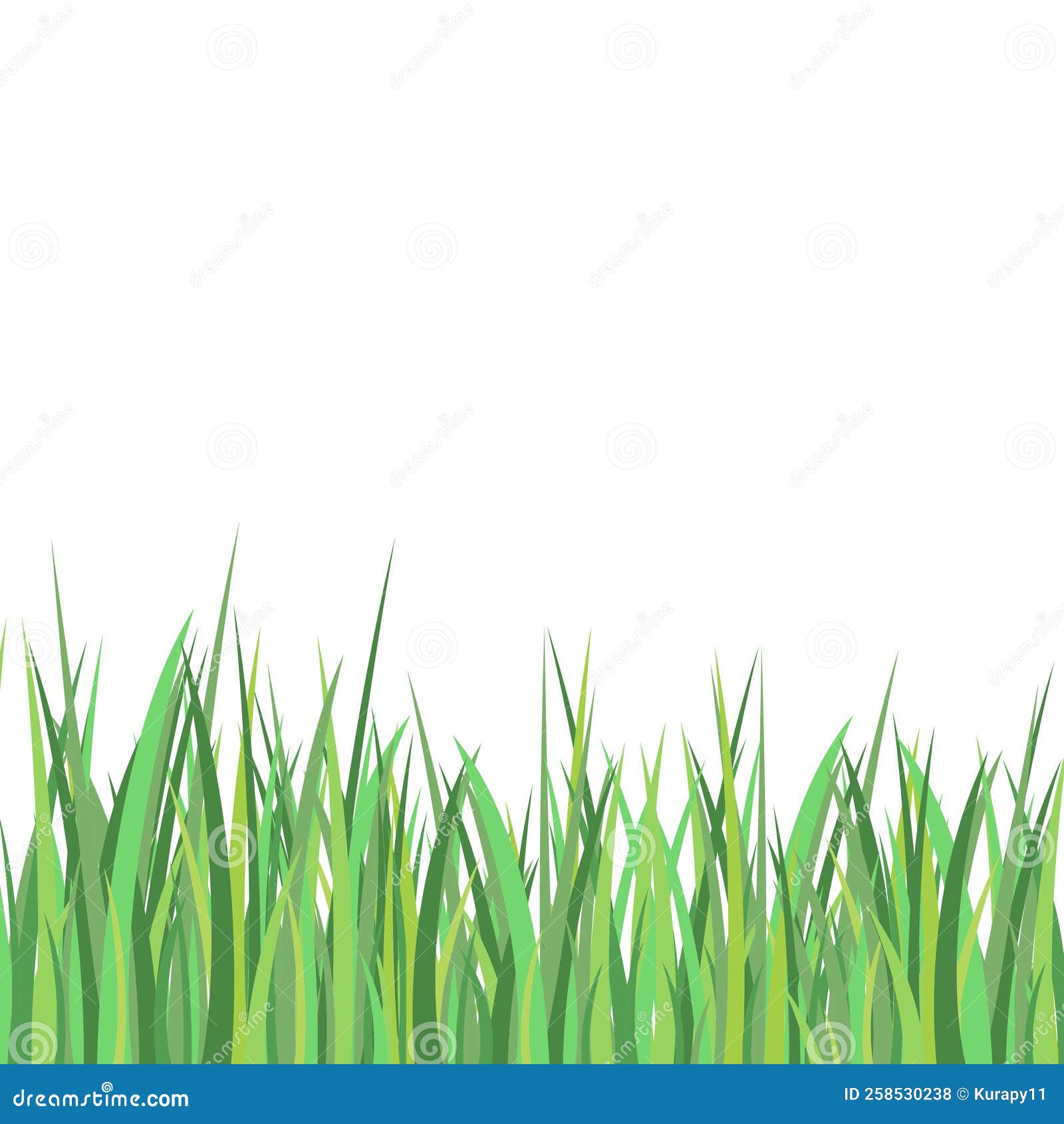 Green Grass Meadow Border Illustration Pattern Spring or Lawn Lawn ...