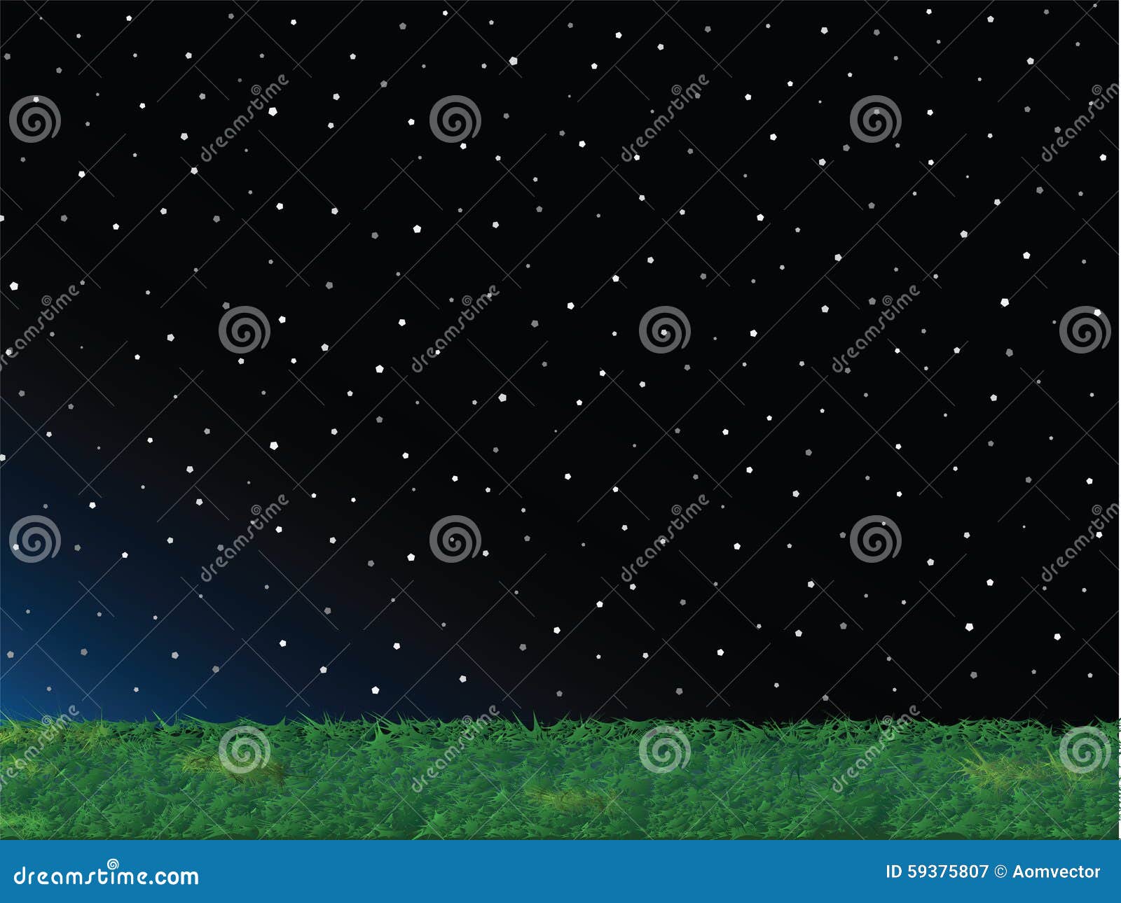 Grass And Night Sky Background