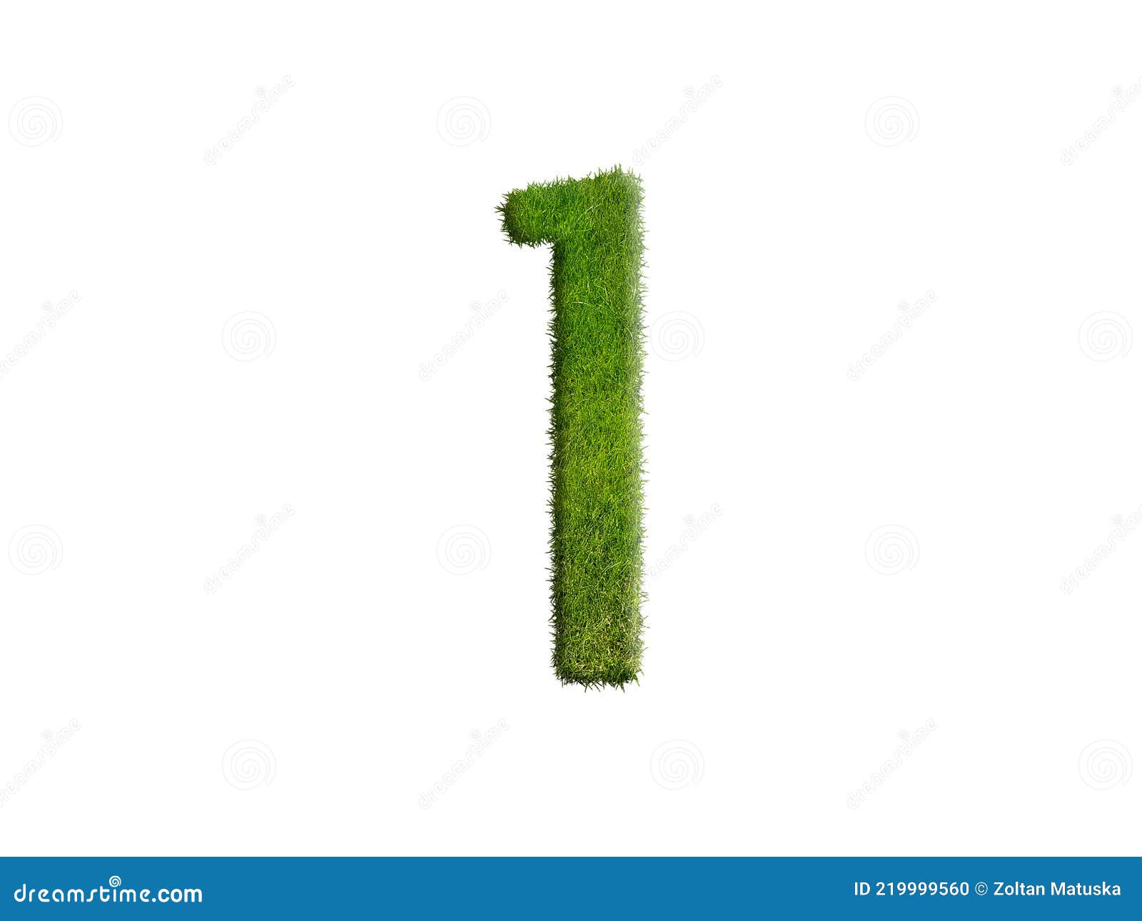 Green Grass Number 1 Isolated Graphic Design Element Stock Photo ...