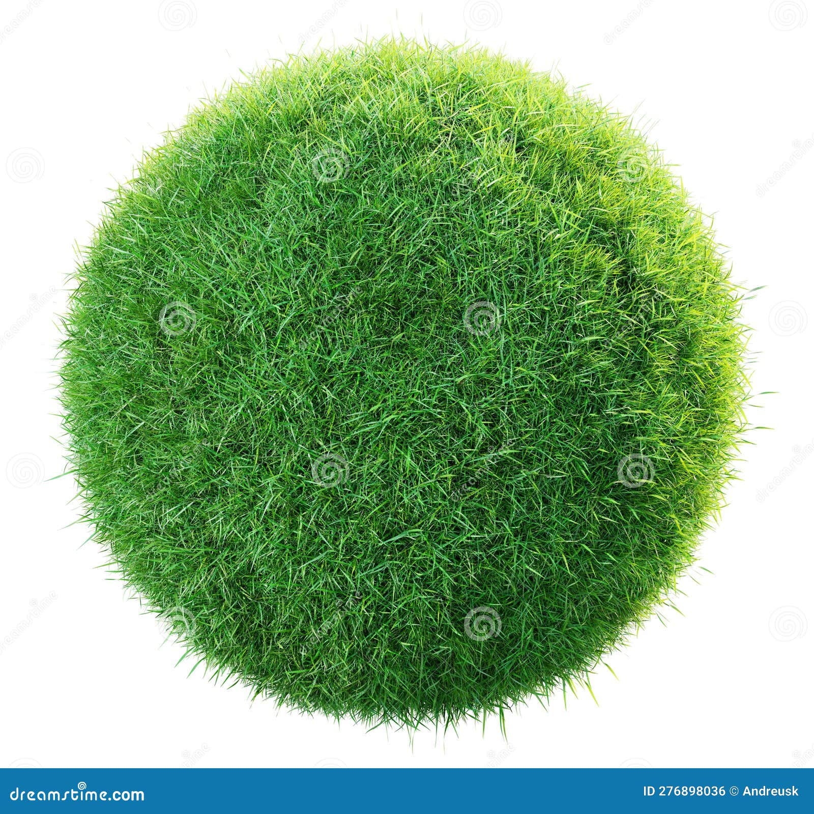 Green Grass Planet Isolated, 3D Illustration Stock Photo - Illustration ...