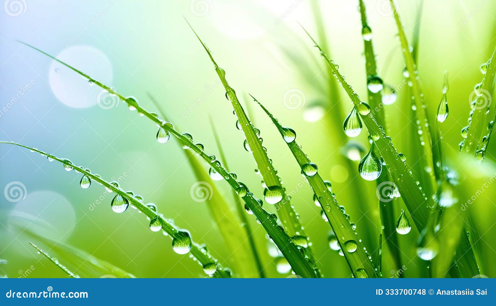 Green grass with raindrops stock photo. Image of fresh - 333700748