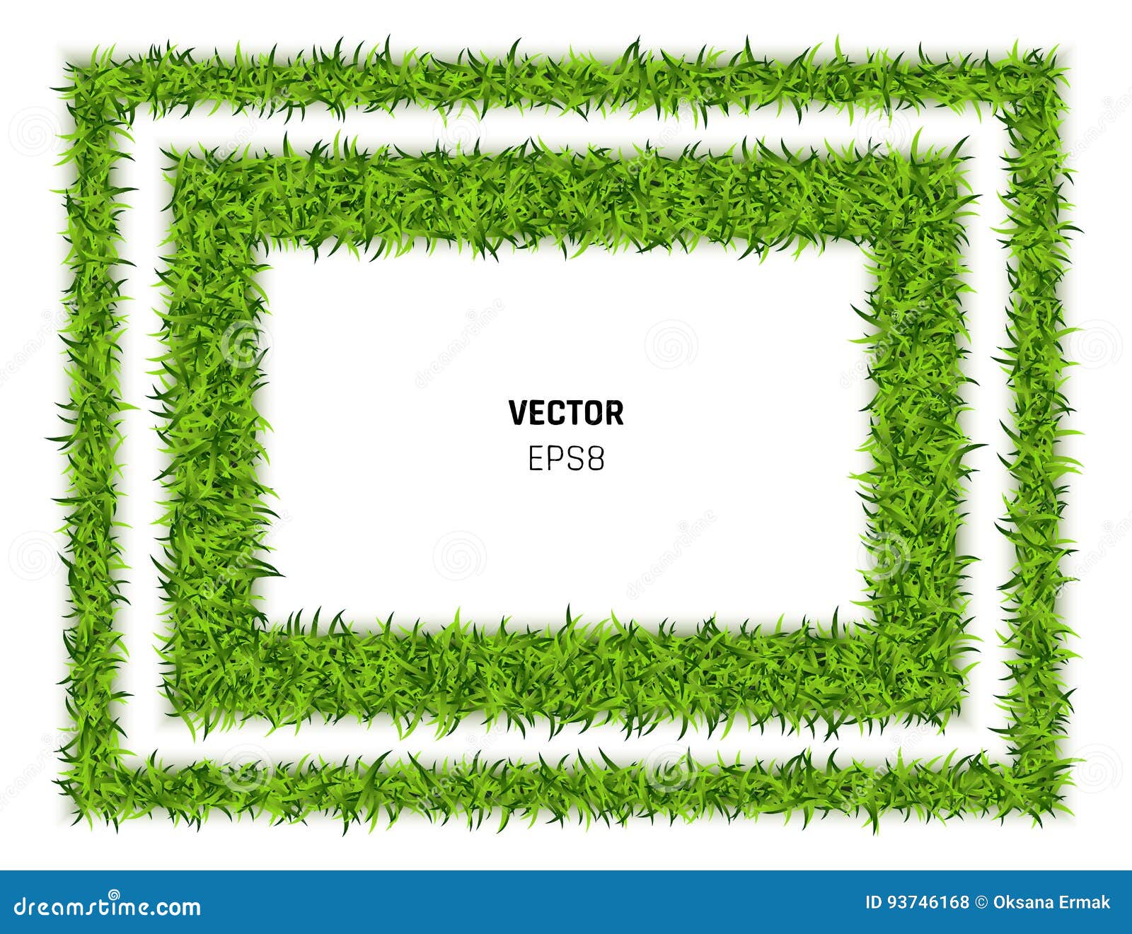 Green Grass Rectangle Background Stock Vector - Illustration of leisure ...