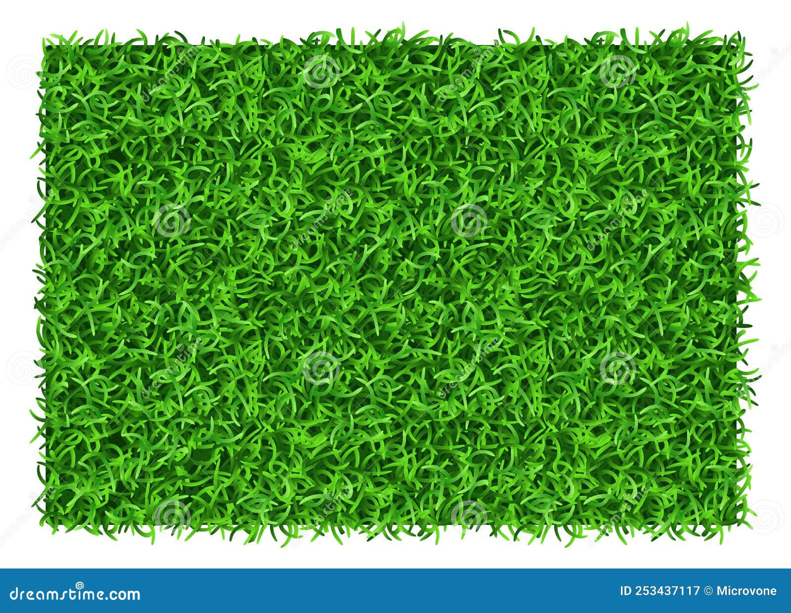 Green Grass Rectangle Realistic Lawn Patch Top View Stock Vector Illustration Of Plant Short