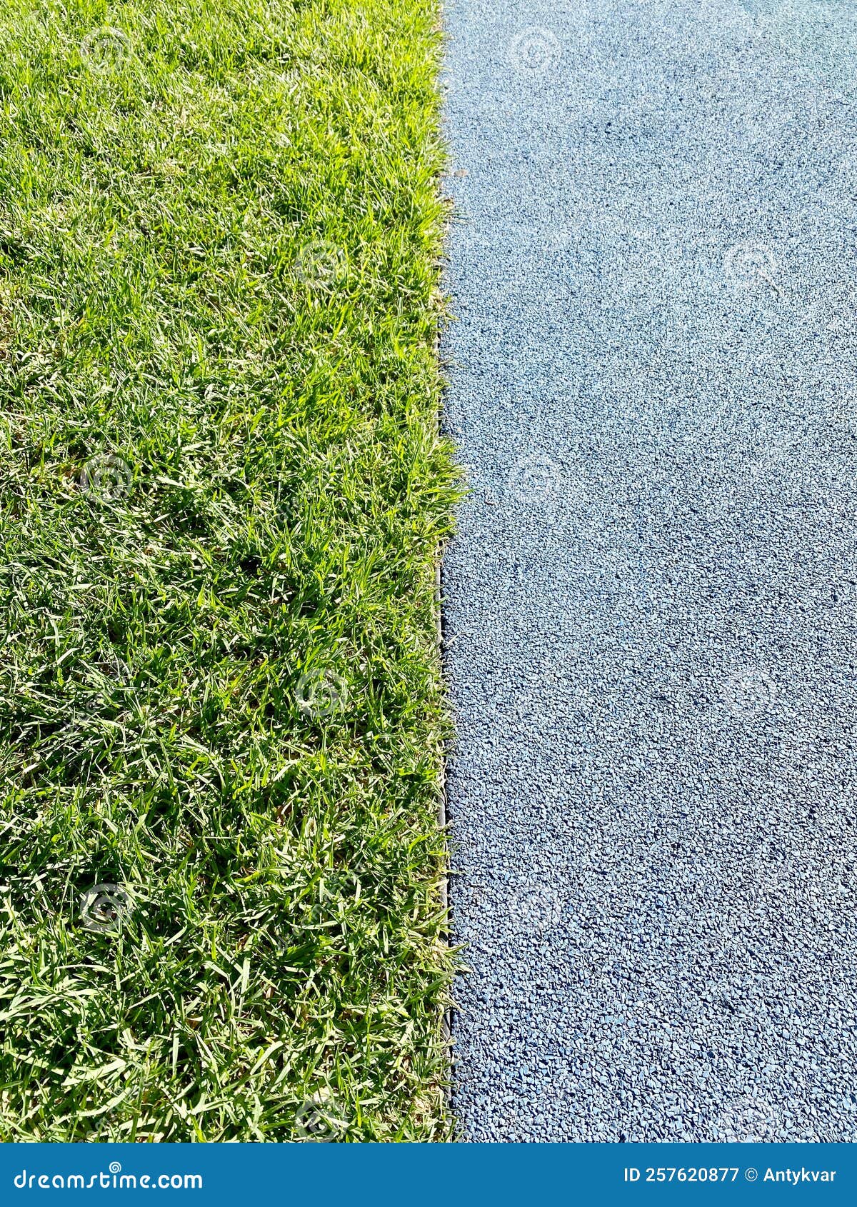 Green Grass with Rubber Ground Border Stock Image - Image of lawn ...
