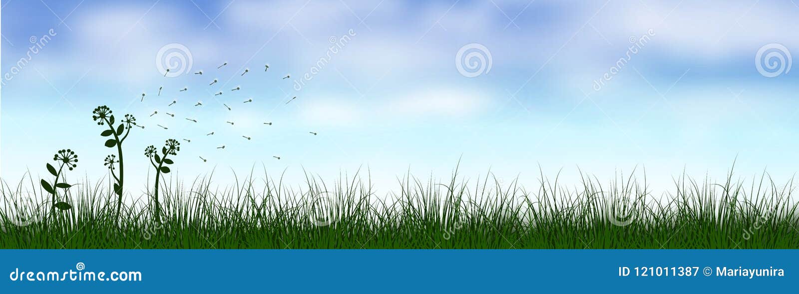 Green Grass Scenery Under the Blue Sky Stock Image - Image of scenery ...