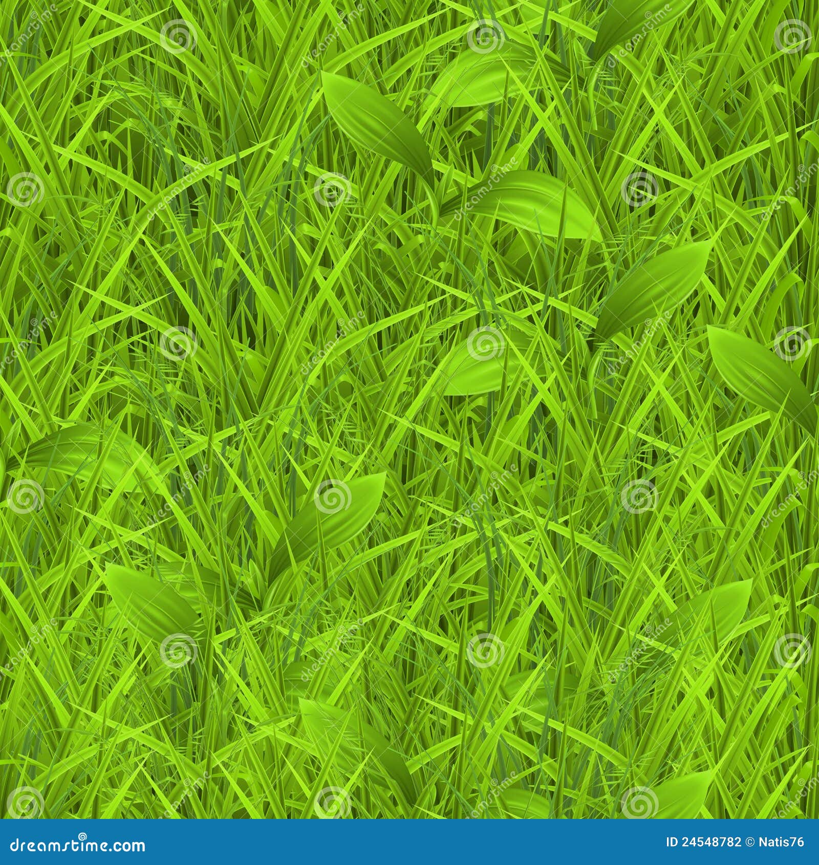 Green Grass, Seamless Pattern Stock Vector - Illustration of leaf ...