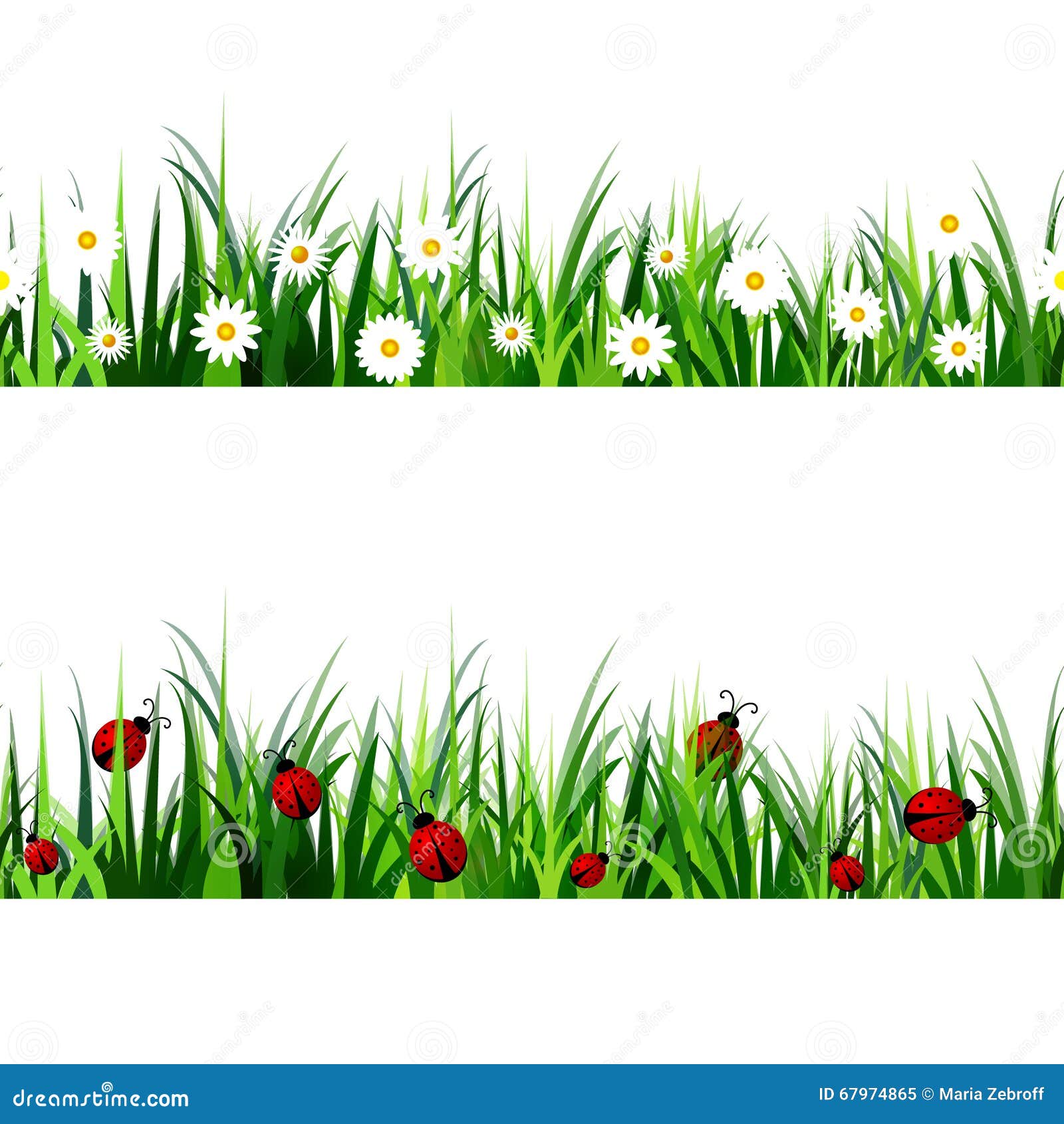 Green Grass seamless set stock vector. Illustration of closeup - 67974865