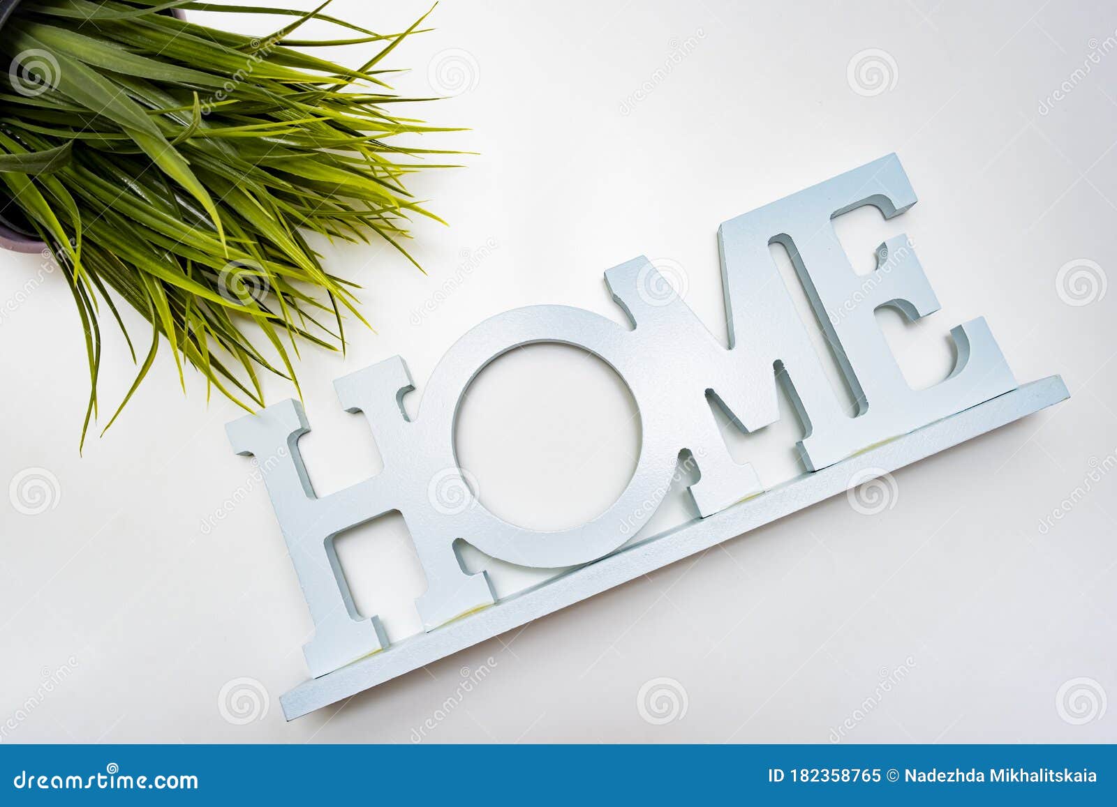 Green Grass and a Sign Home on White Background, Eco Friendly Home ...