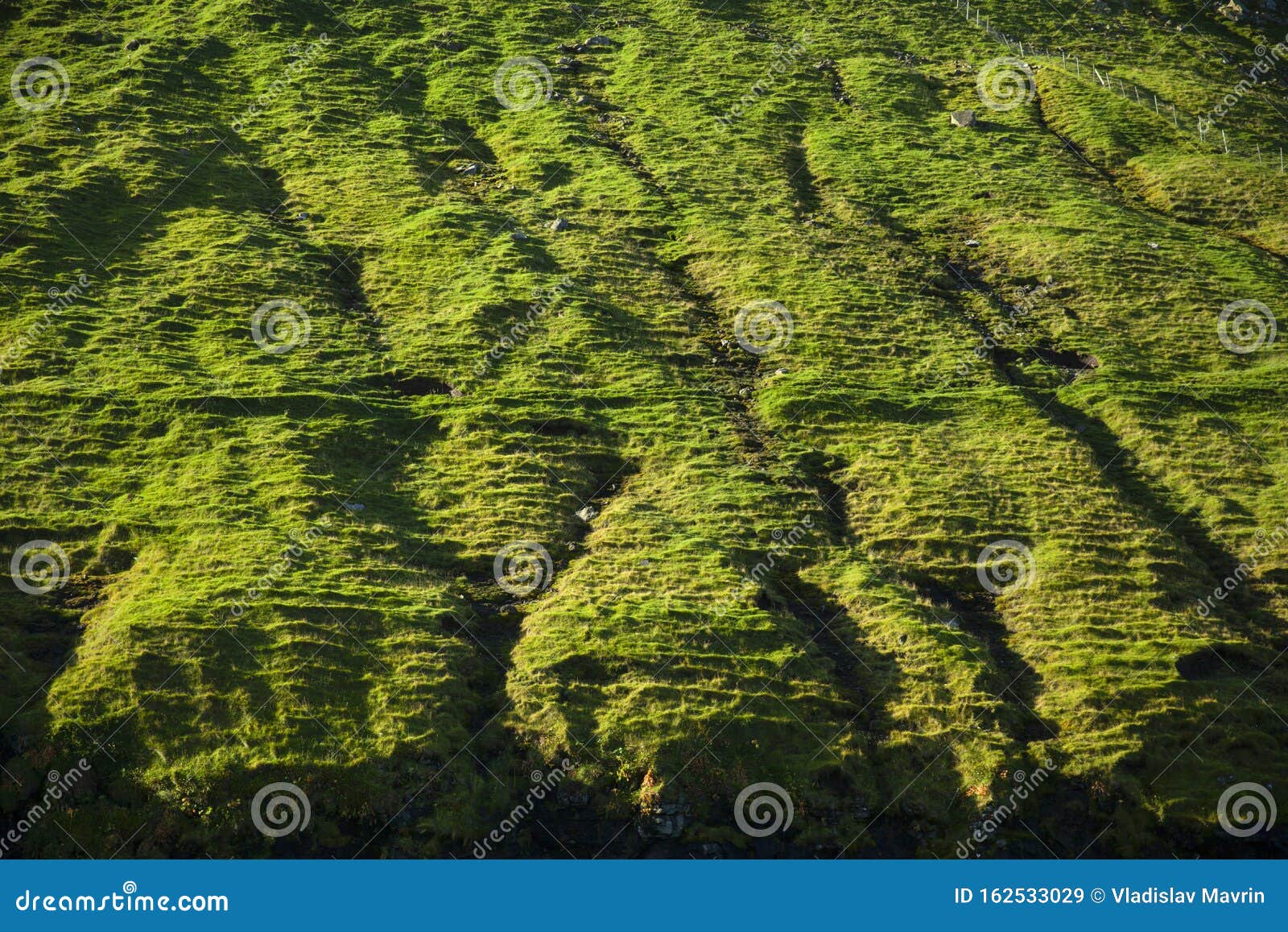 Green Grass Slope of Pyramid Mountains Stock Image - Image of fissure ...