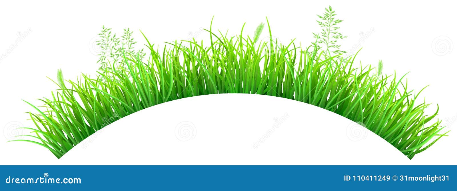Green Grass Shape Arc Clipart And Illustrations