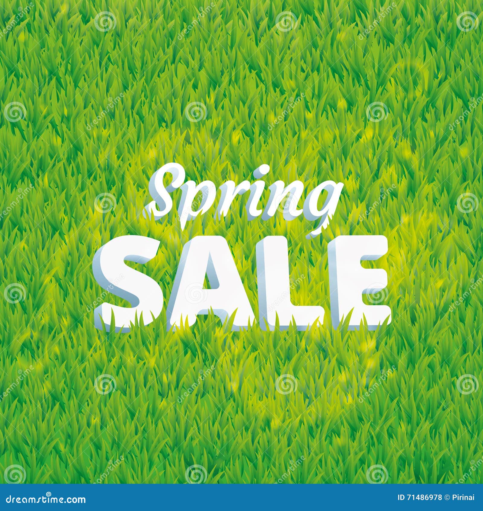 Green Grass Spring Sale Background Stock Vector - Illustration of ...