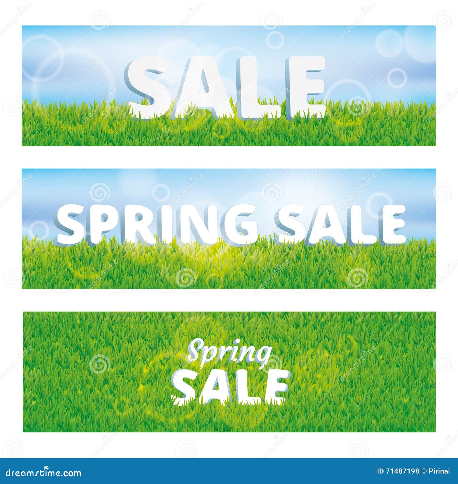 Green Grass Spring Sale Banner Stock Vector - Illustration of lawn ...