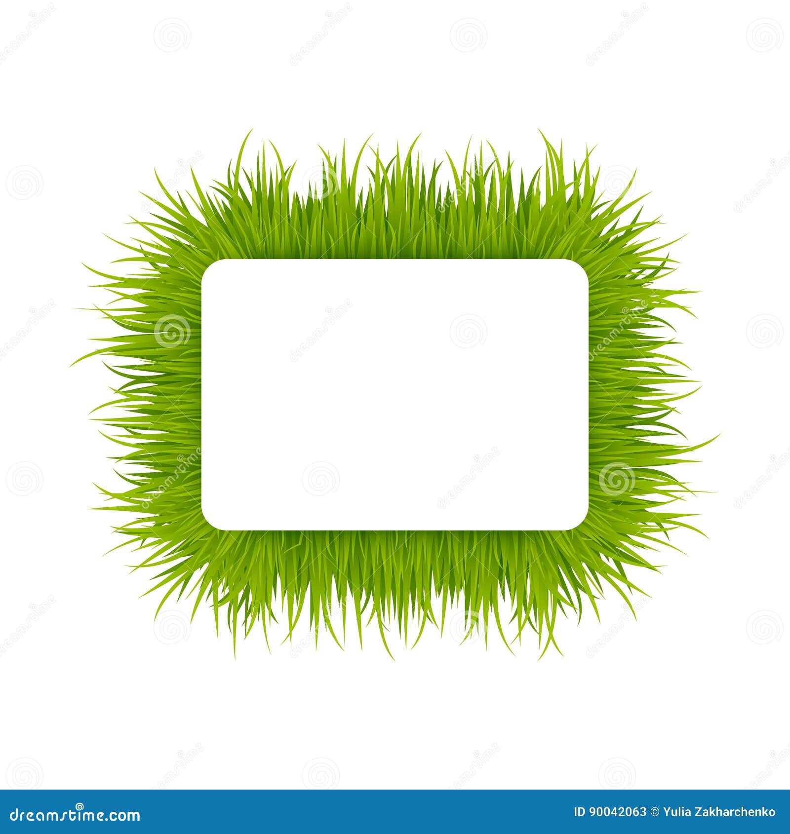 Green grass square frame stock vector. Illustration of freshness - 90042063