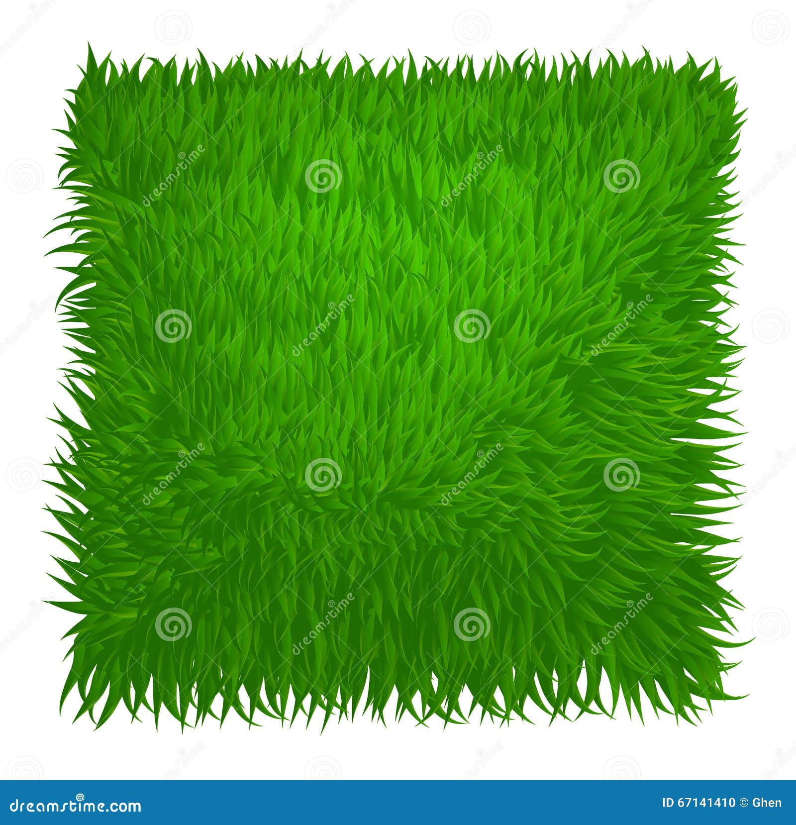 Green Grass Texture Rectangle Isolated on White Stock Vector ...