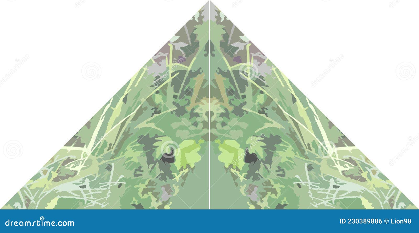 Green Grass in a Triangle on White Stock Vector - Illustration of icon ...