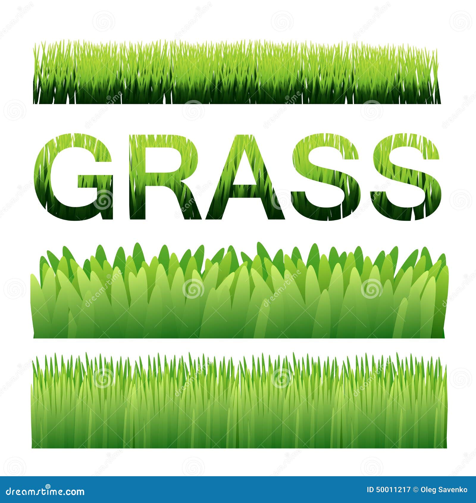 Green Grass Vector Background Elements. Ai10 Stock Vector ...