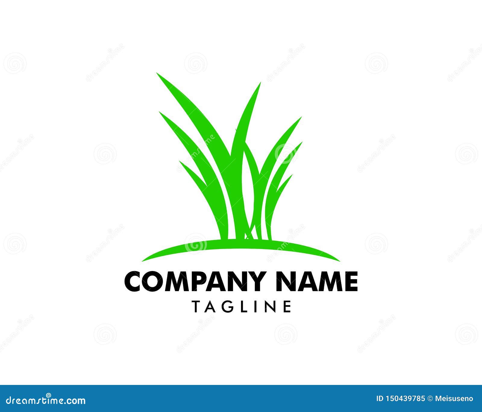 Green Grass Vector Logo Template Stock Vector - Illustration of flower ...